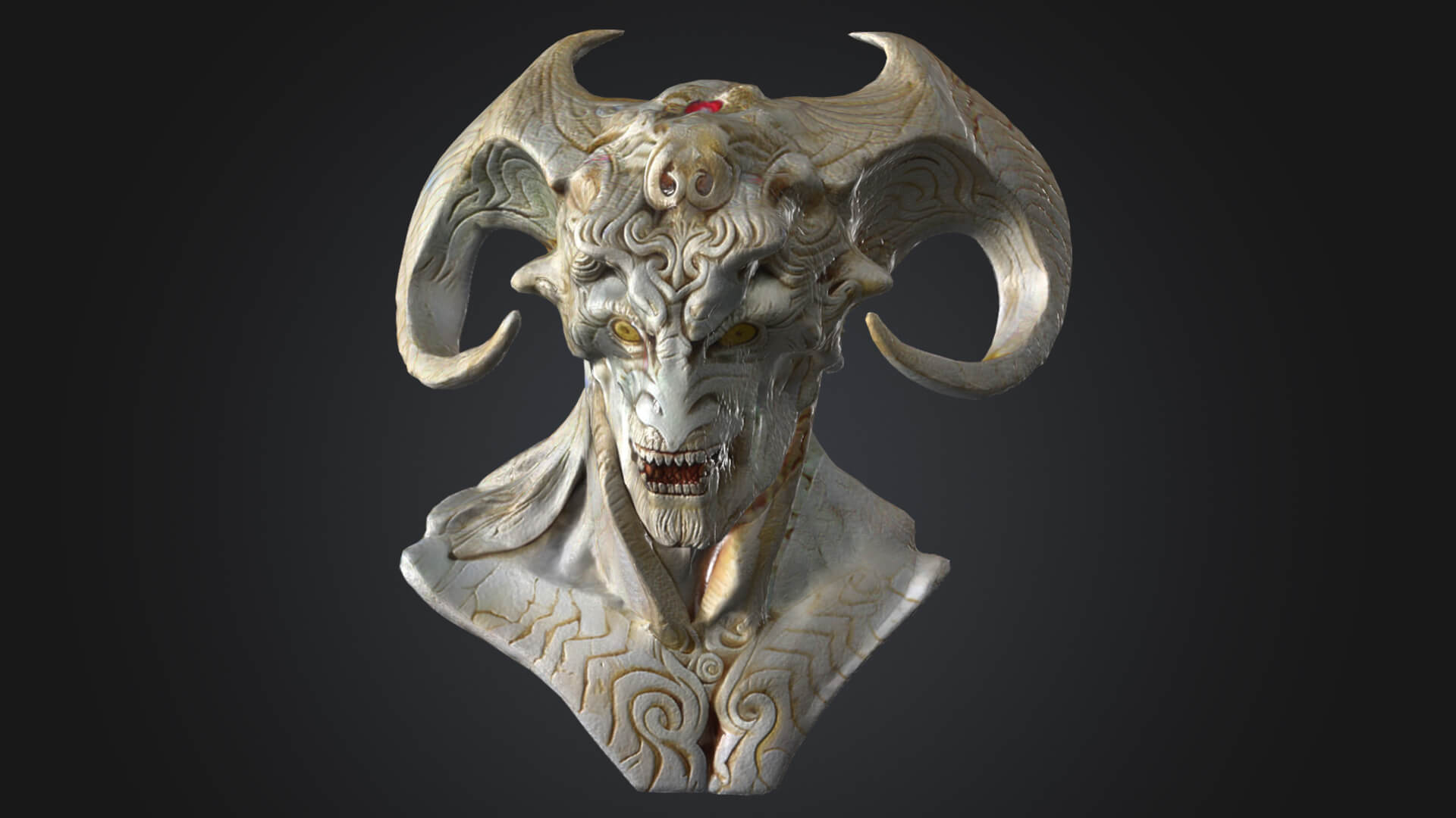 Demon Statue 2 - 3D Model by Johny1981