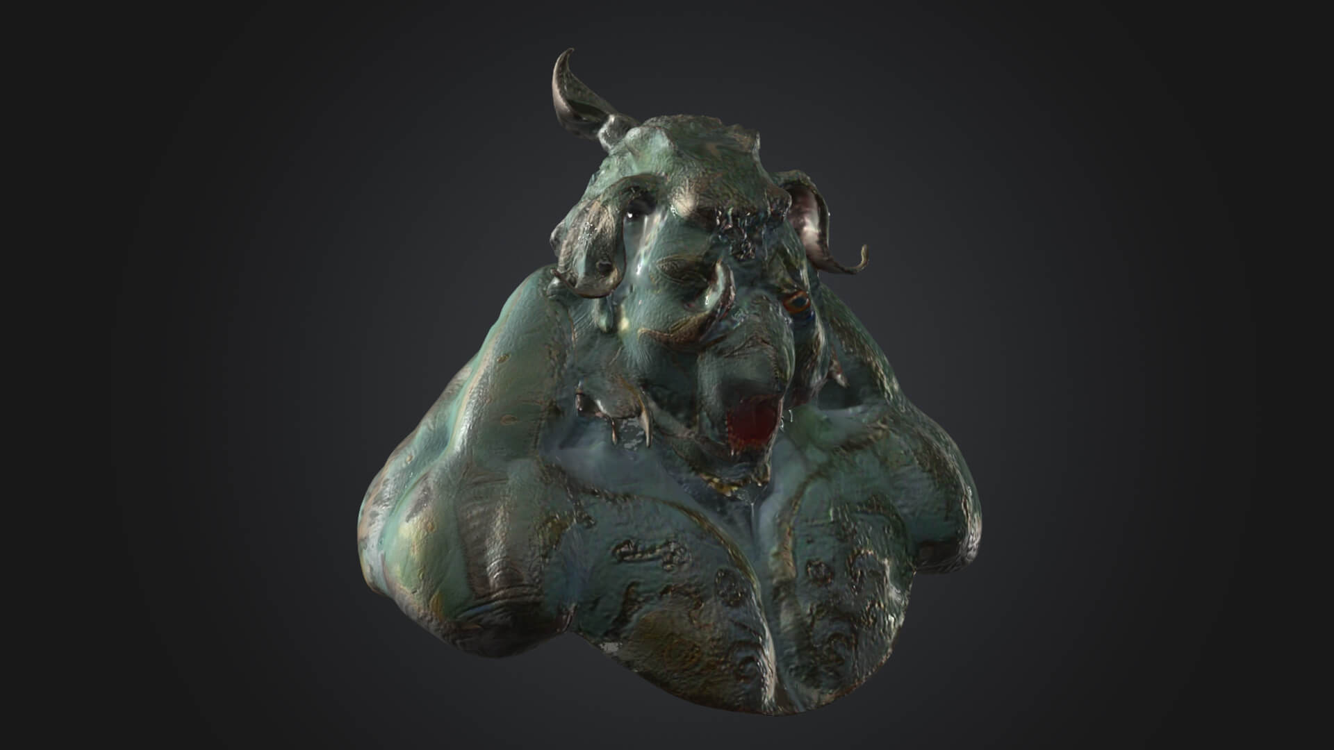 Demon Statue 23 - 3D Model by Johny1981