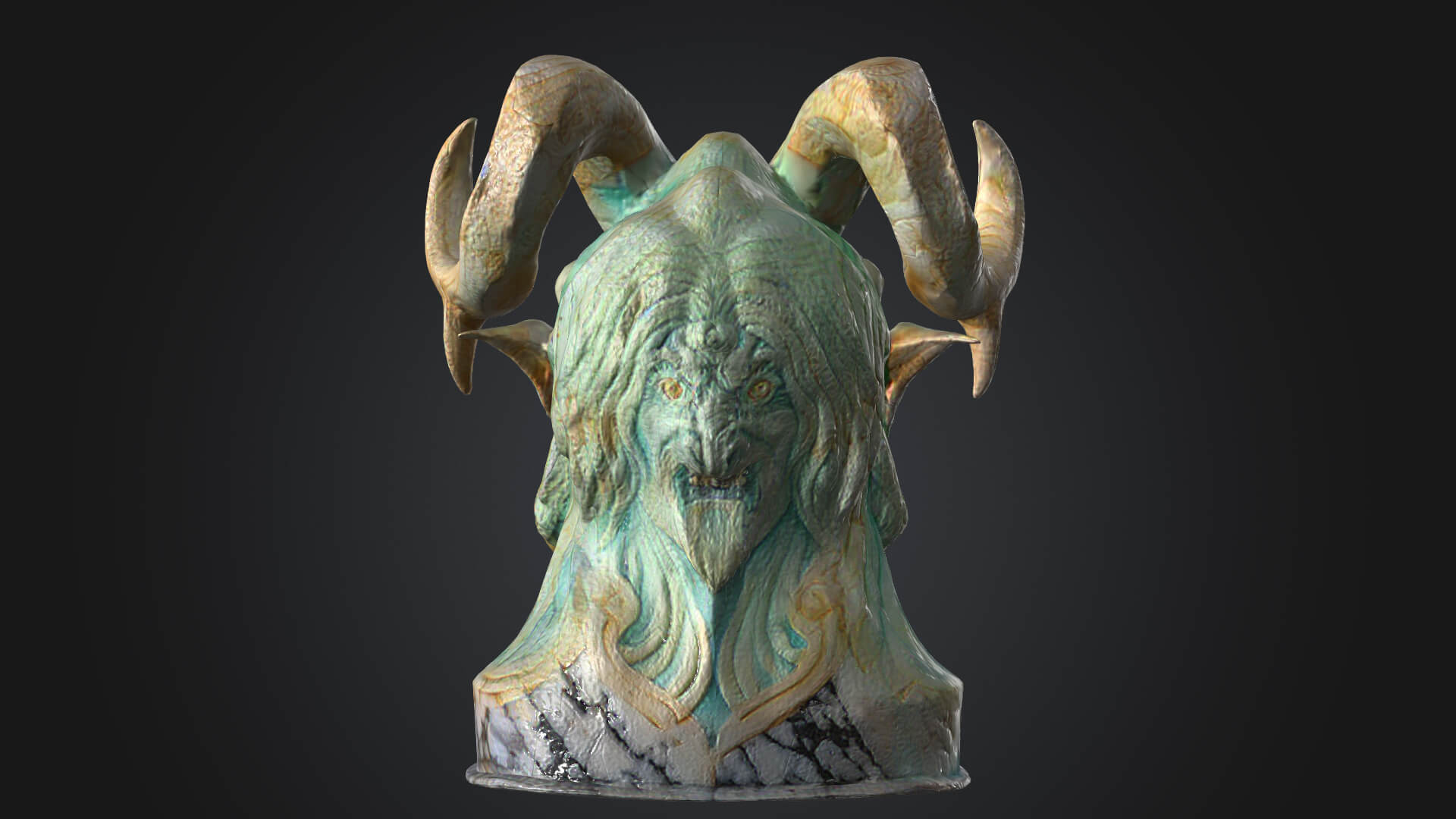 Demon Statue 4 - 3D Model by Johny1981