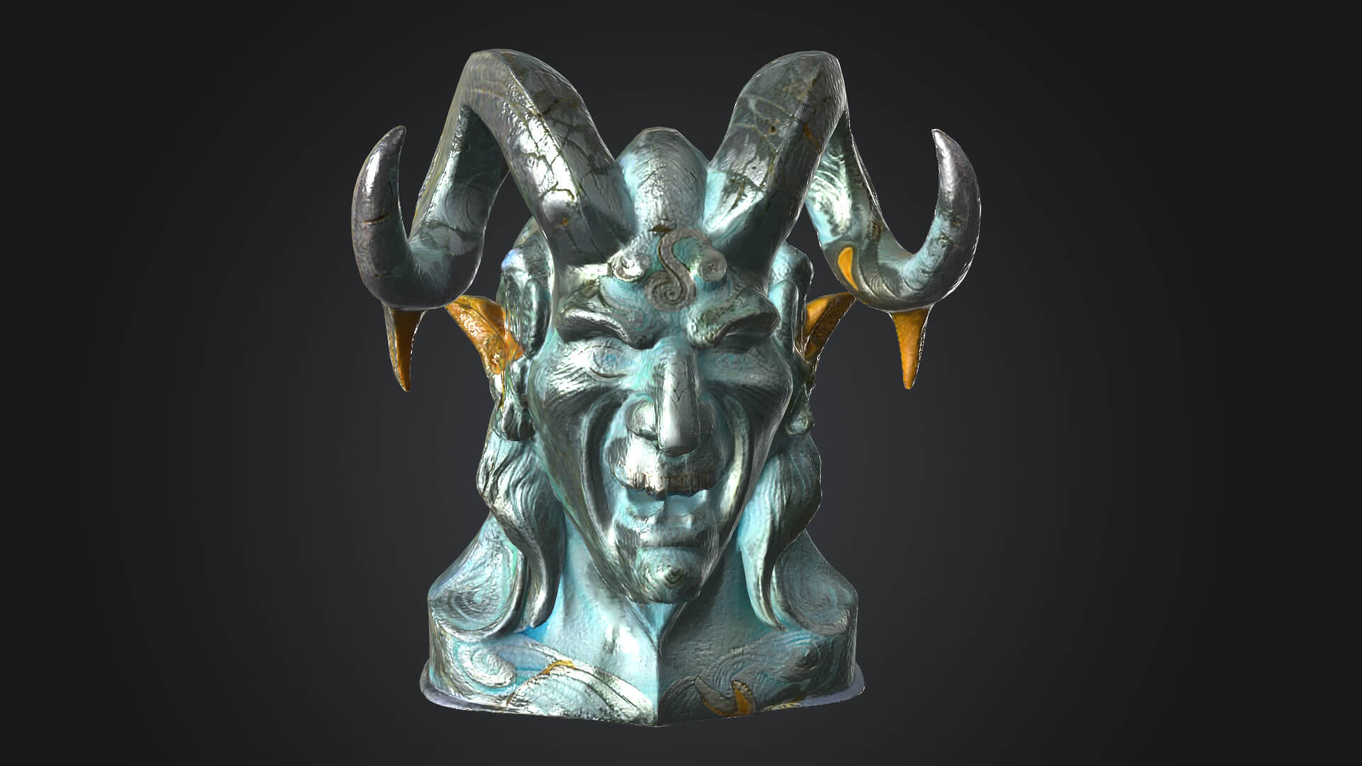 Demon Statue 4 - 3D Model by Johny1981