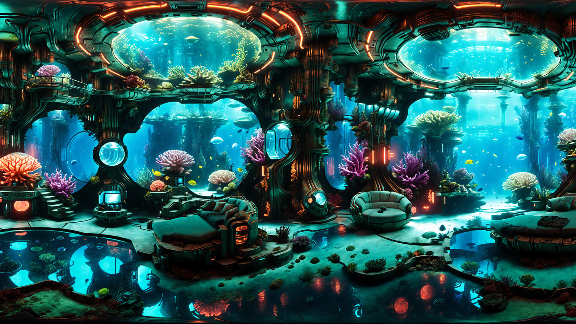 HDRI Cyberpunk Indoor Panoramas 3D Render by Johny1981