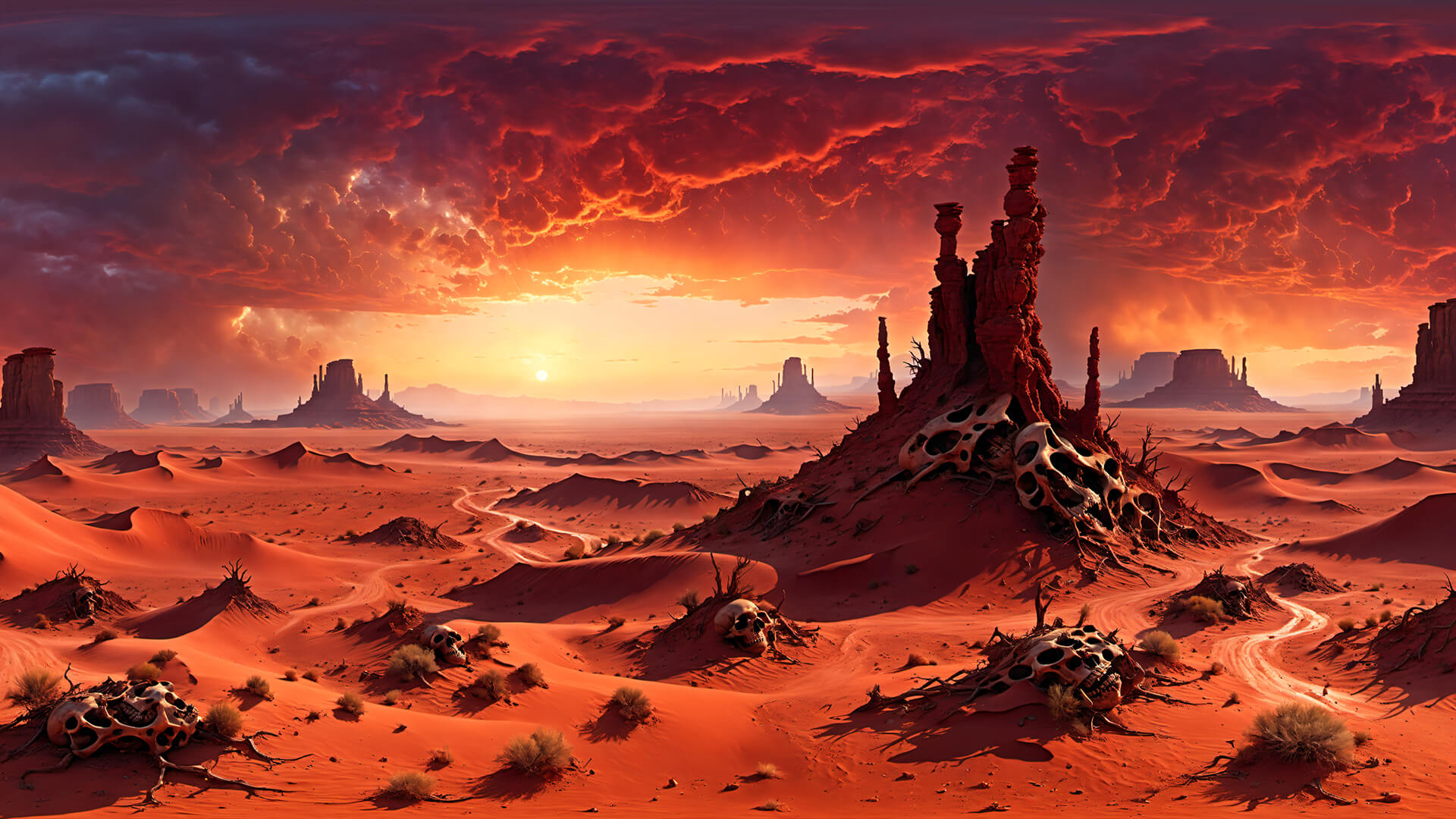 HDRI Desert and Post-Apocalyptic Desert Panoramas 3D Render