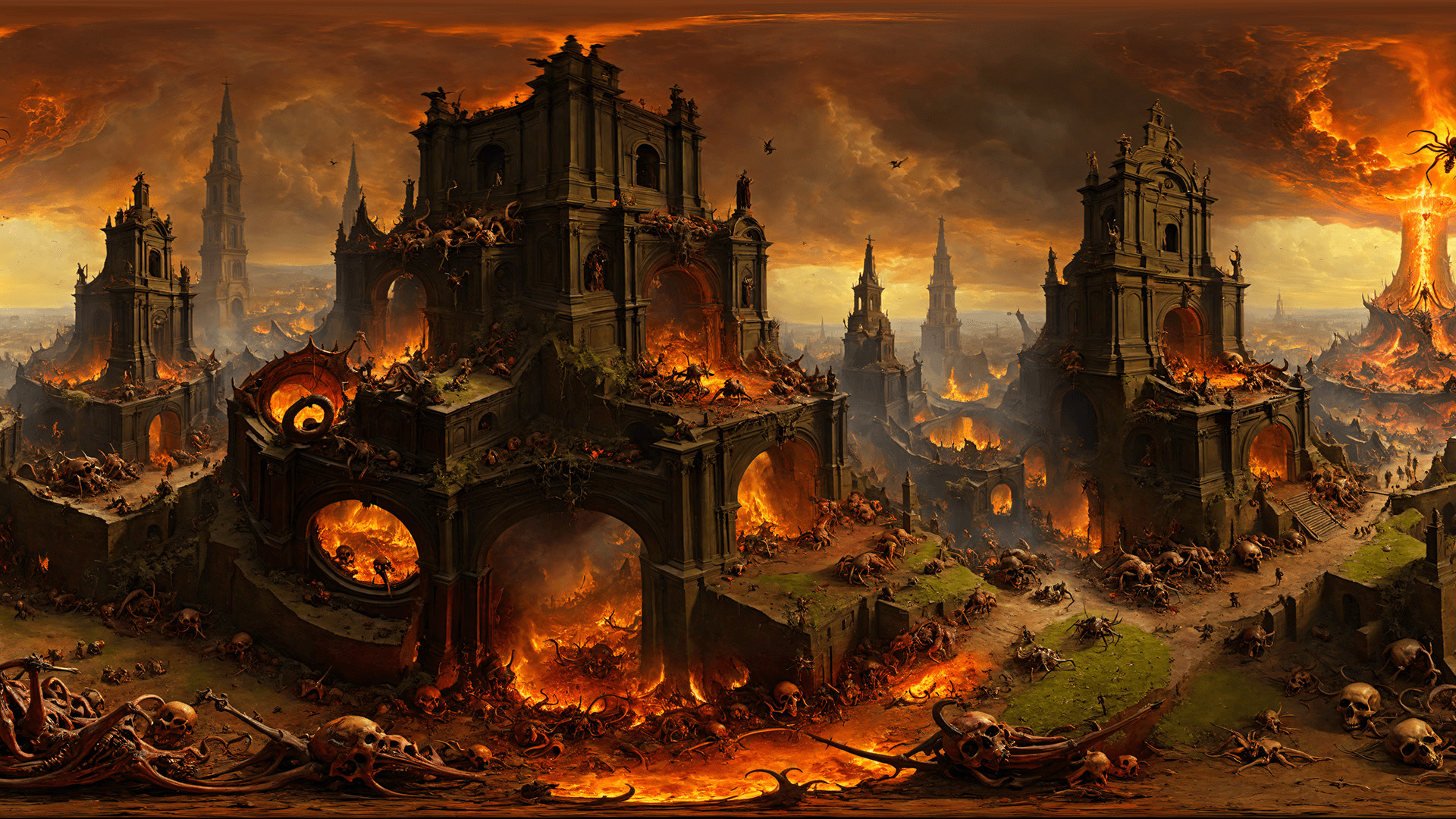 HDRI Hellscapes Panoramas 3D Render | RenderHub Gallery