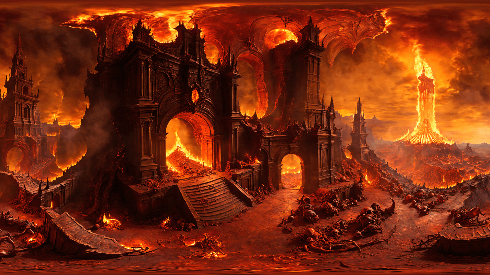 HDRI Hellscapes Panoramas 3D Render | RenderHub Gallery