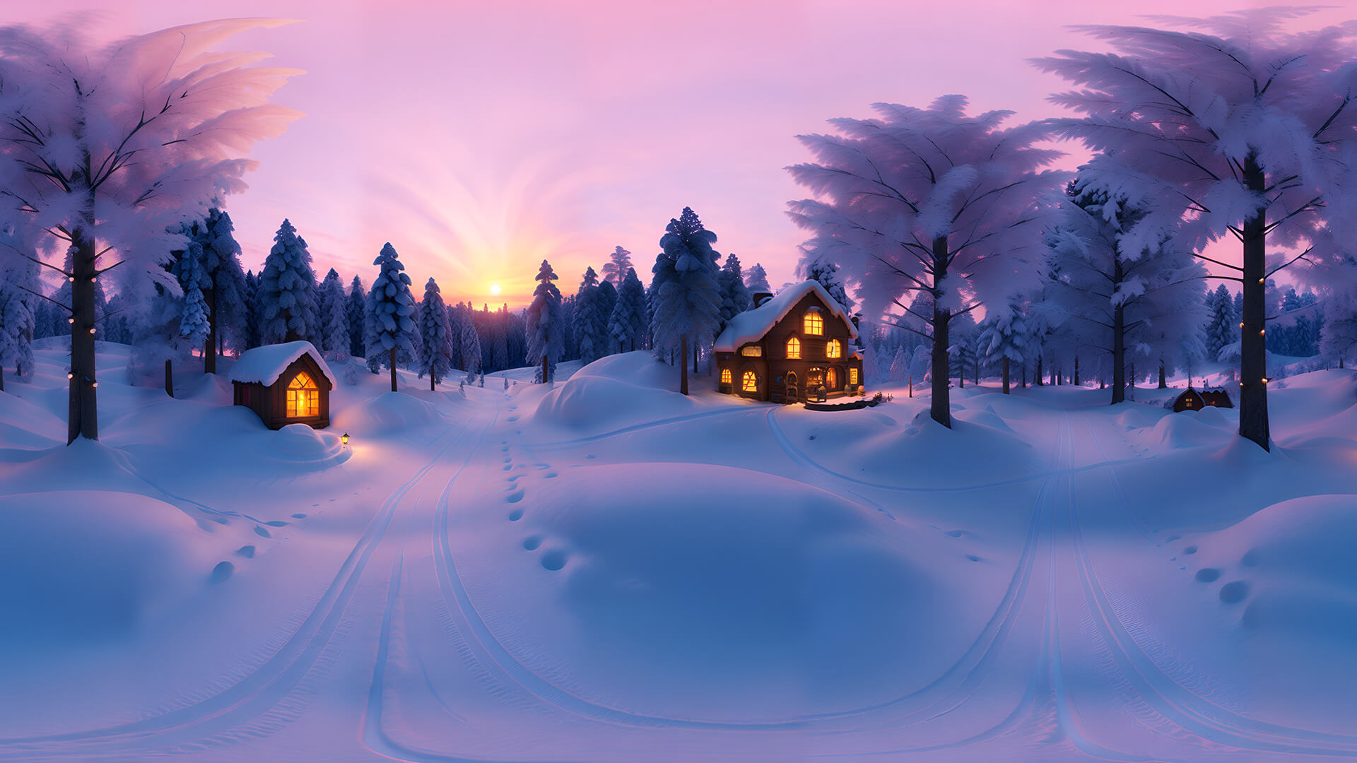 HDRI Winter Fairytale Panoramas 3D Render by Johny1981