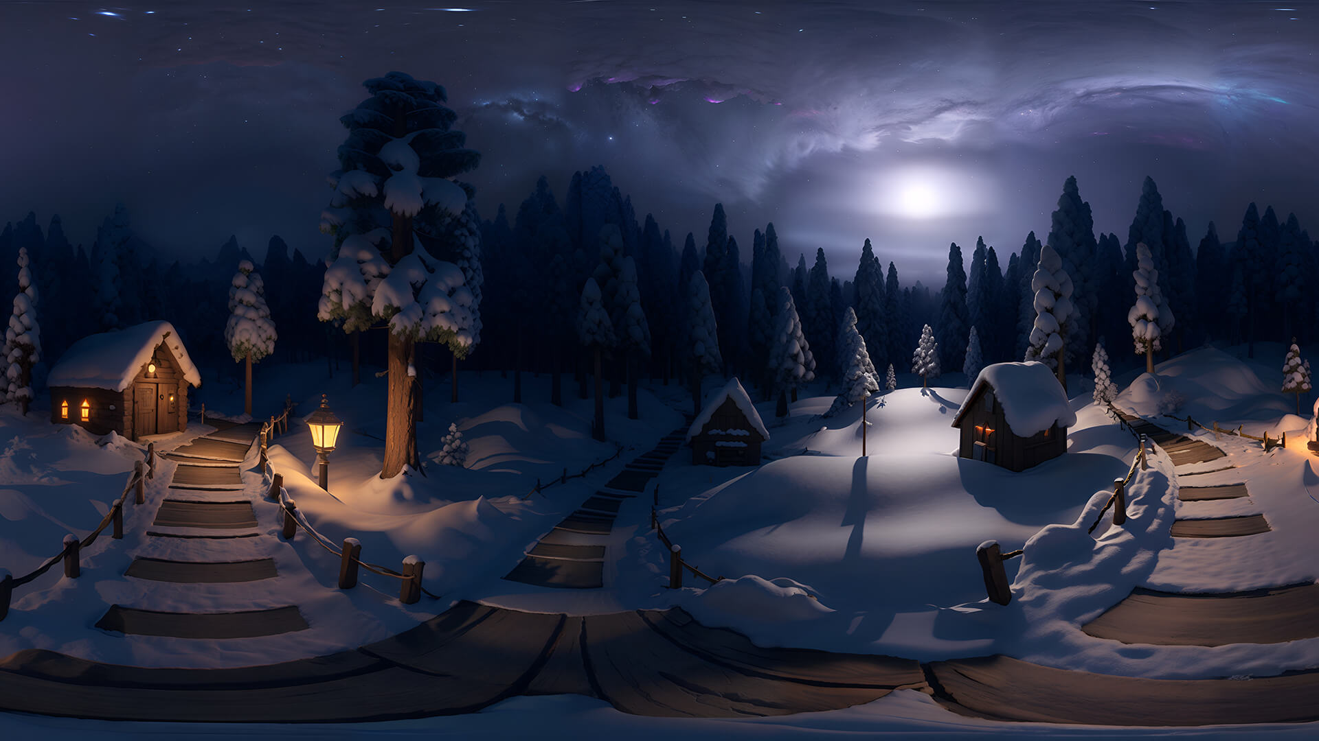 HDRI Winter Fairytale Panoramas 3D Render by Johny1981