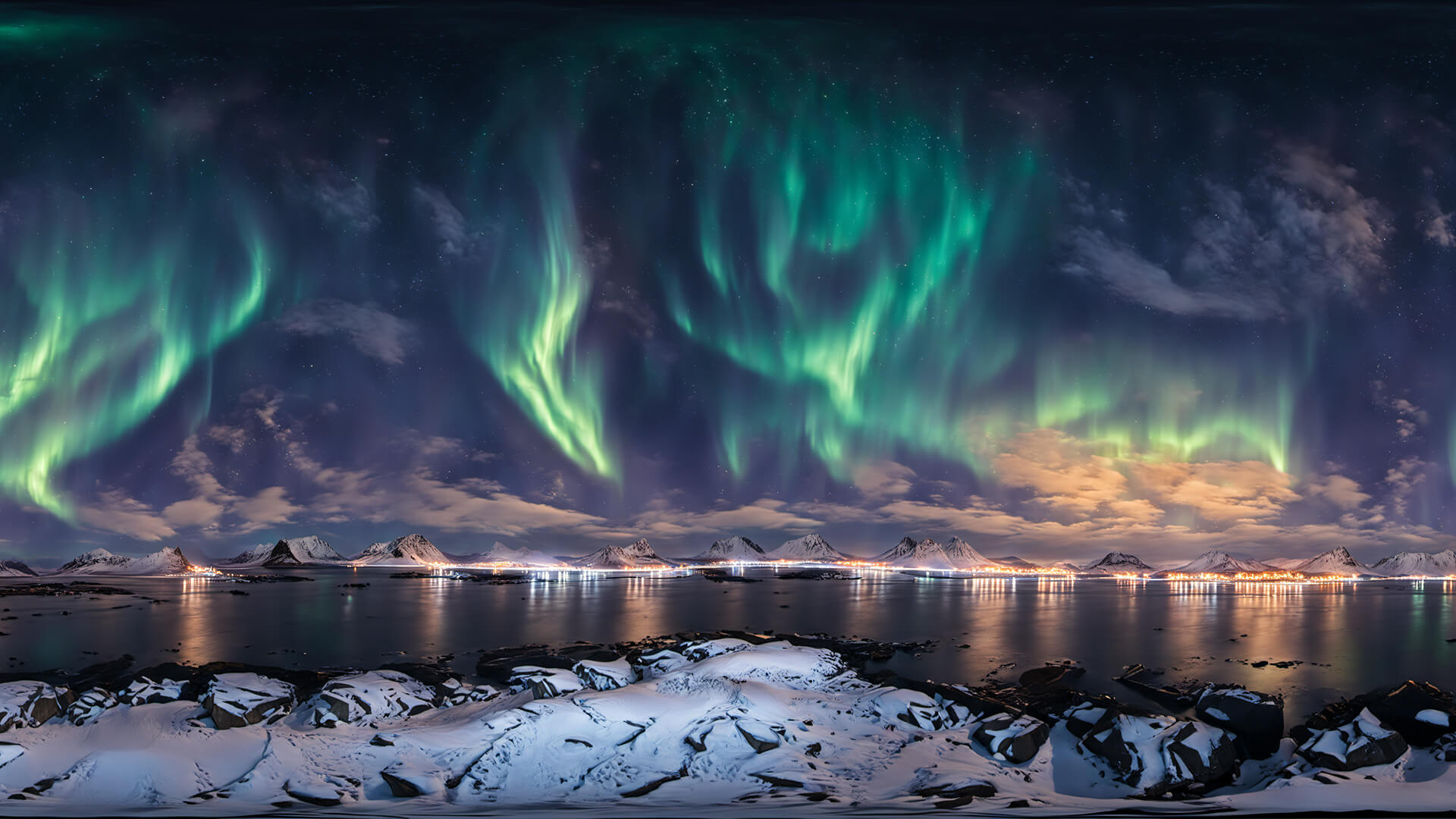 HDRI Aurora Borealis Panoramas - HDR Image by Johny1981