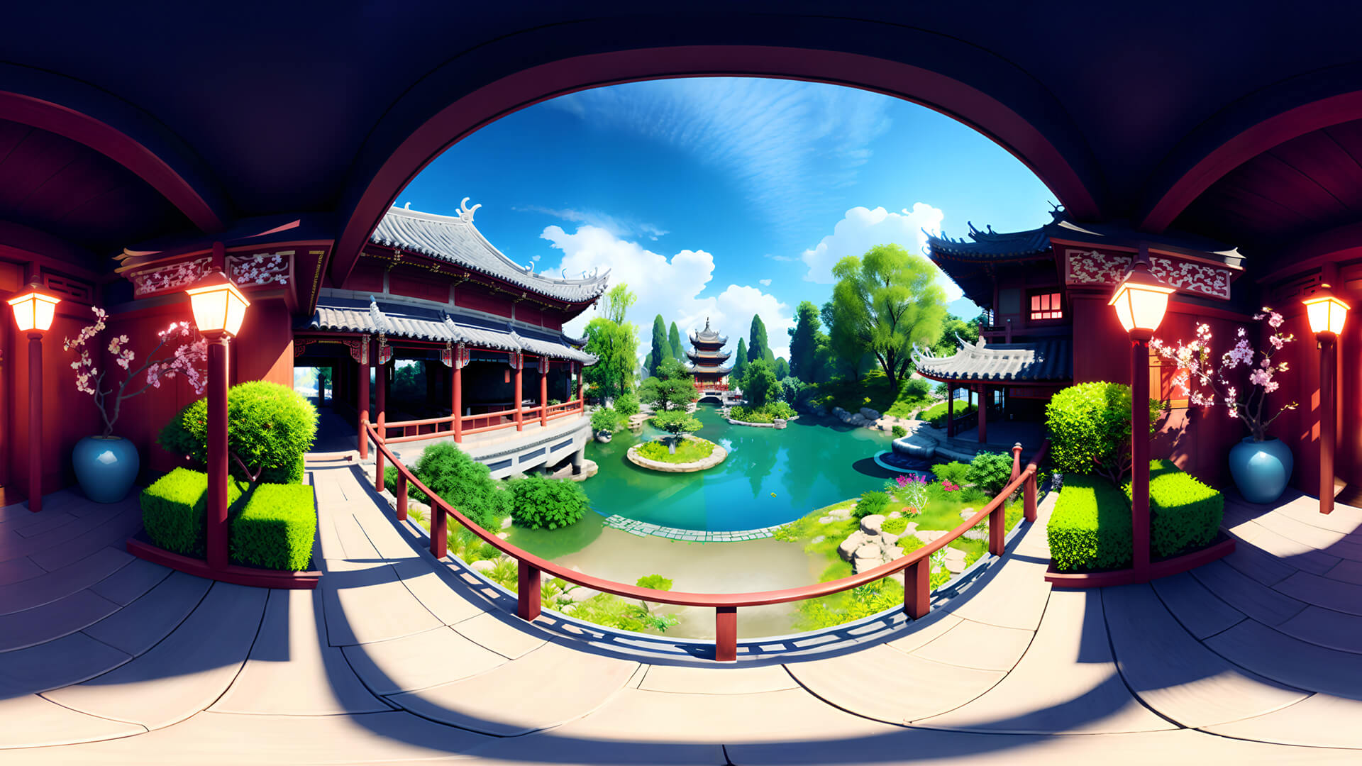 HDRI Chinese Garden Panoramas - HDR Image by Johny1981