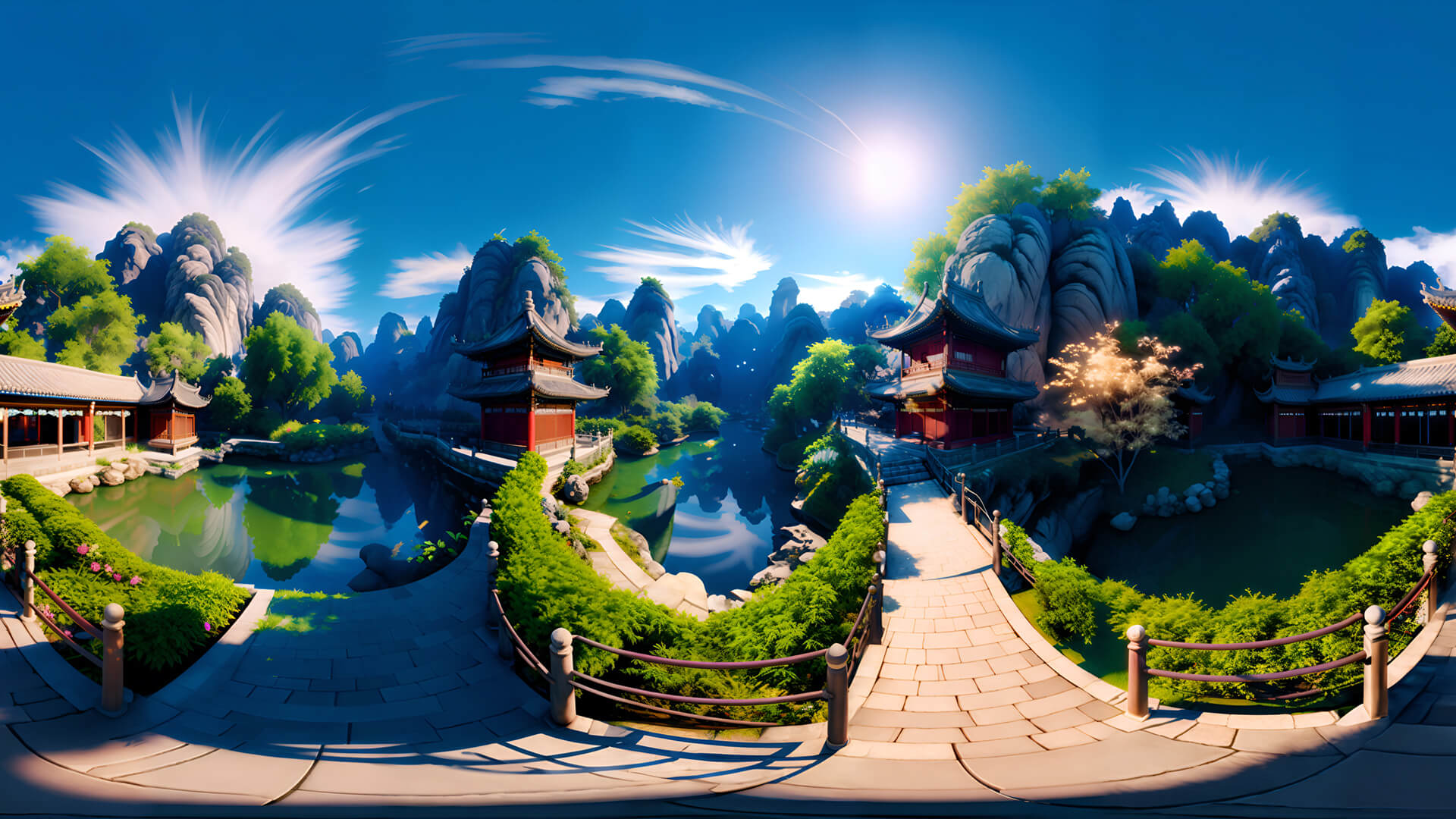 HDRI Chinese Garden Panoramas - HDR Image by Johny1981