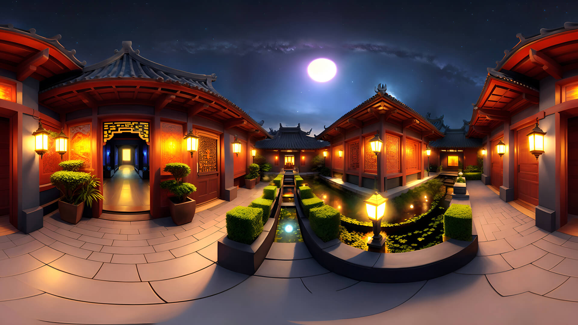 HDRI Chinese Garden Panoramas - HDR Image by Johny1981