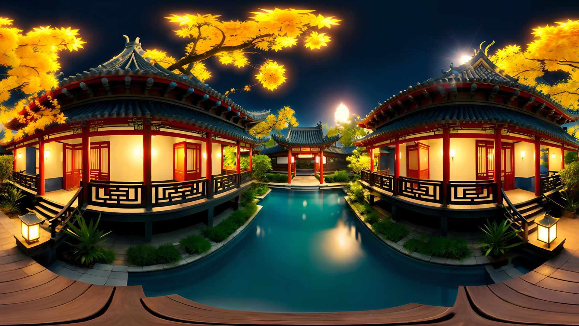 HDRI Chinese Garden Panoramas - HDR Image by Johny1981