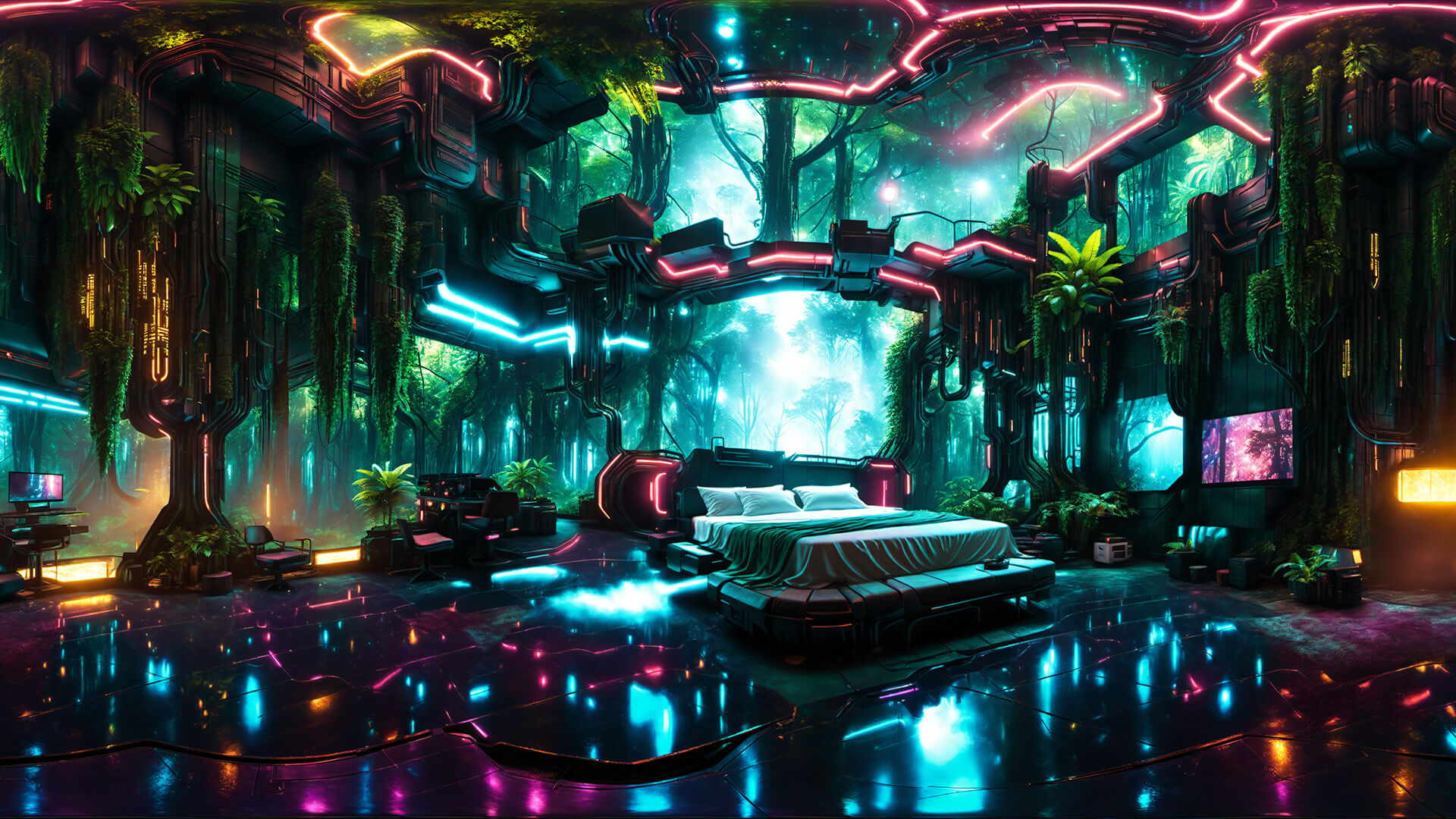 HDRI Cyberpunk Indoor Panoramas - HDR Image by Johny1981