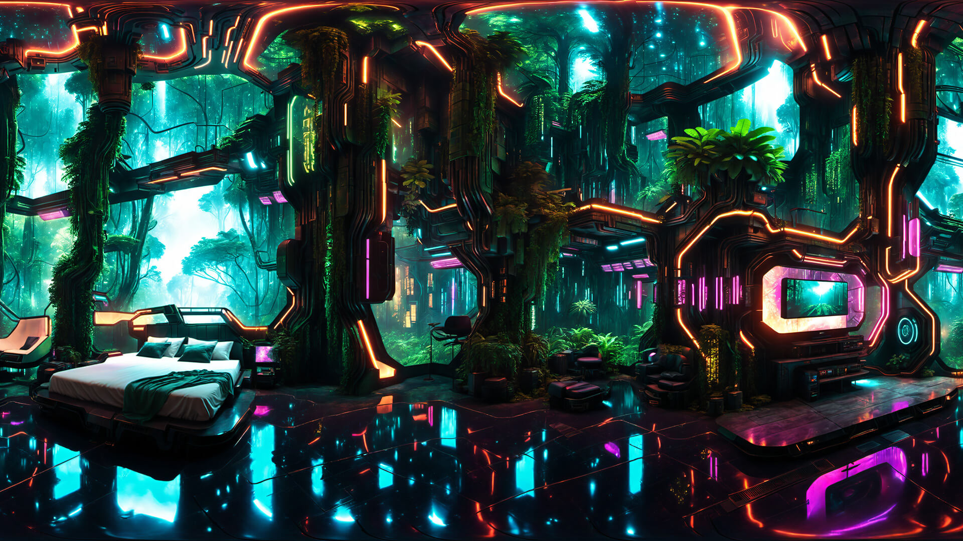 HDRI Cyberpunk Indoor Panoramas - HDR Image by Johny1981