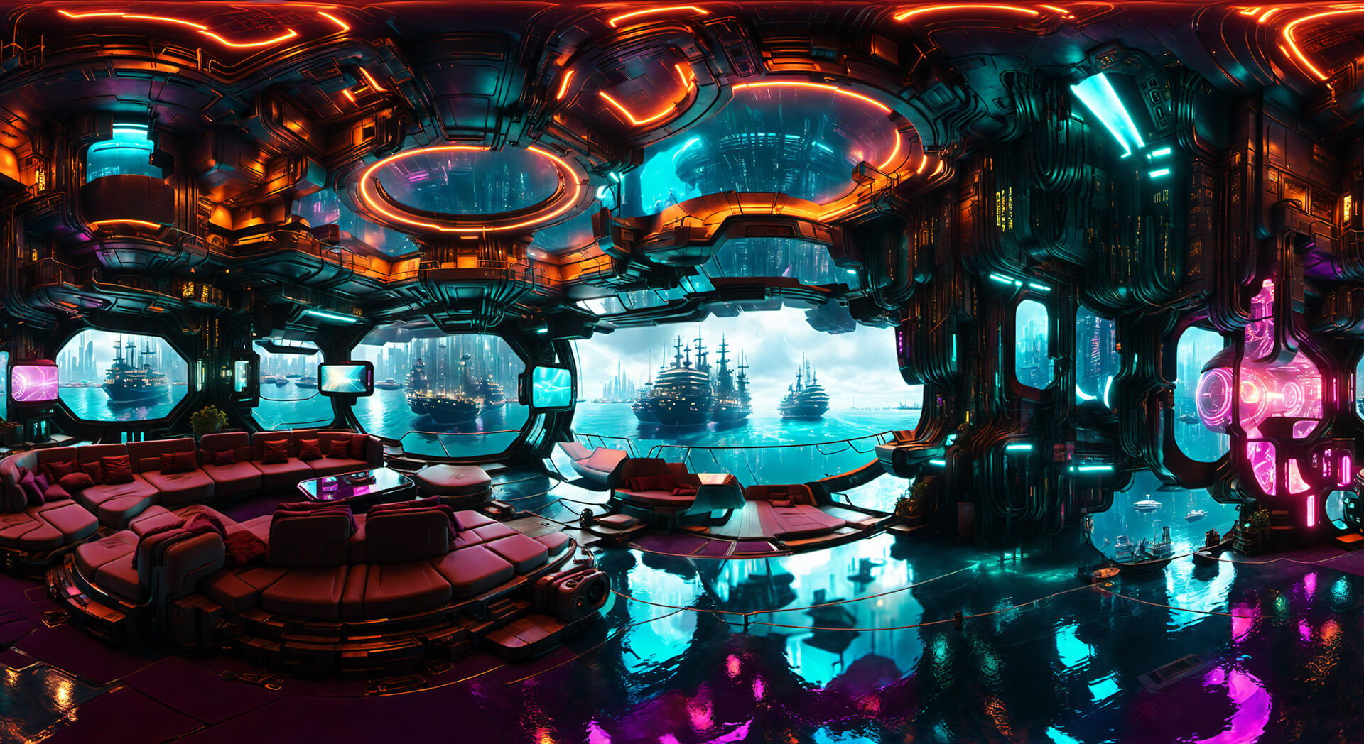 HDRI Cyberpunk Indoor Panoramas - HDR Image by Johny1981