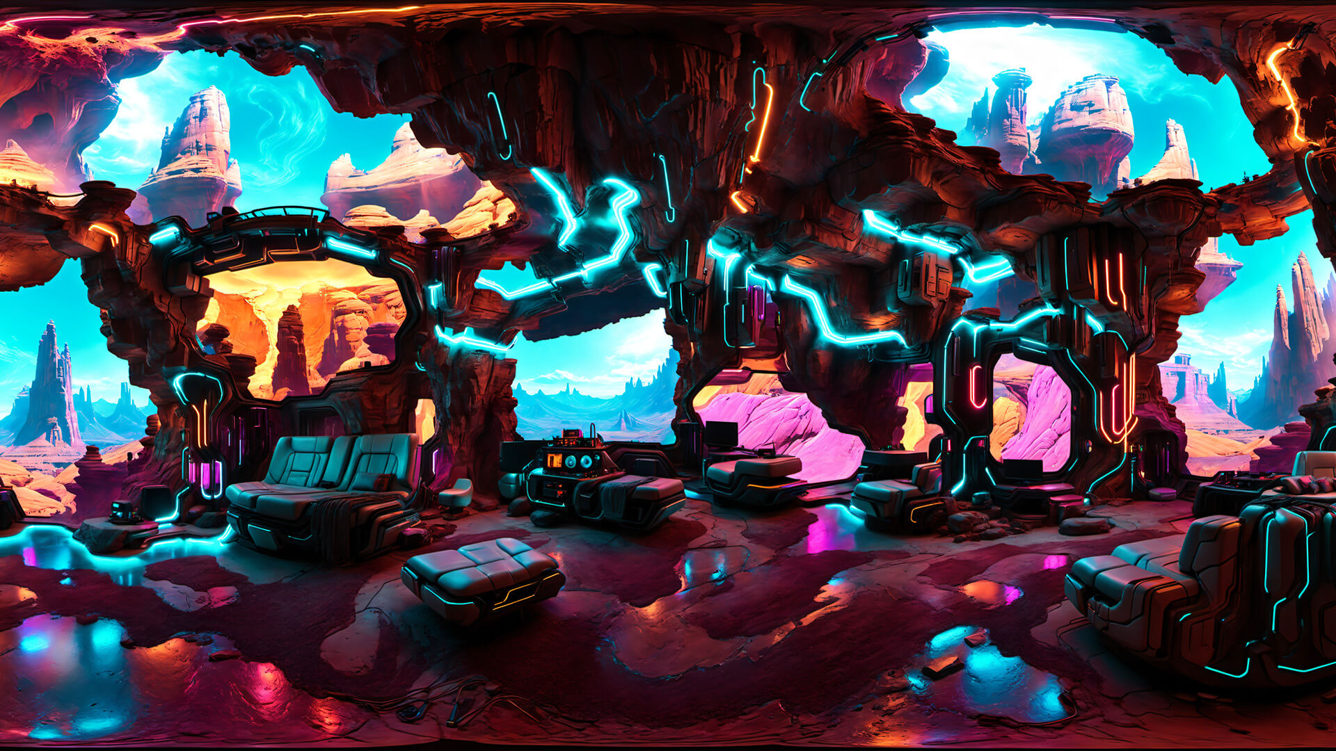 HDRI Cyberpunk Indoor Panoramas - HDR Image by Johny1981