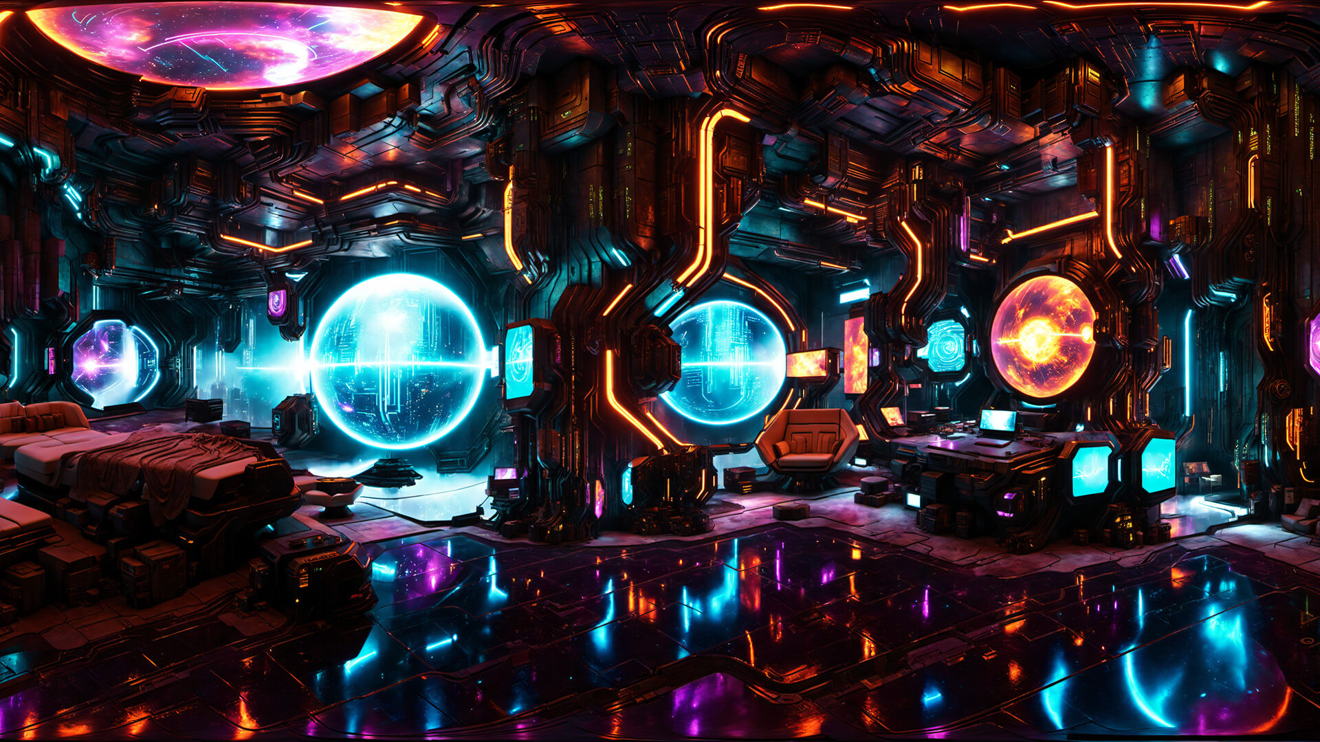 HDRI Cyberpunk Indoor Panoramas - HDR Image by Johny1981