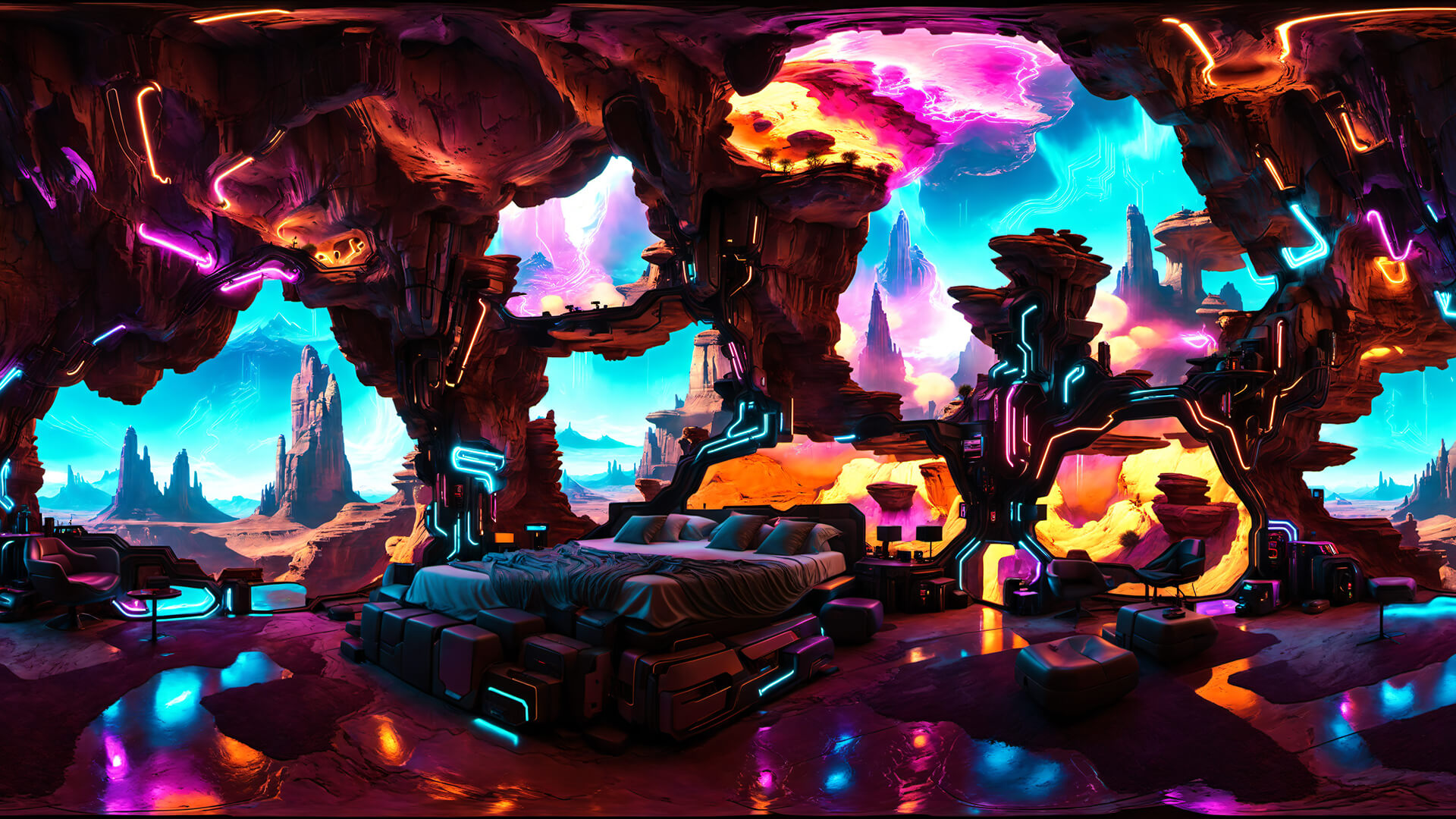 HDRI Cyberpunk Indoor Panoramas - HDR Image by Johny1981