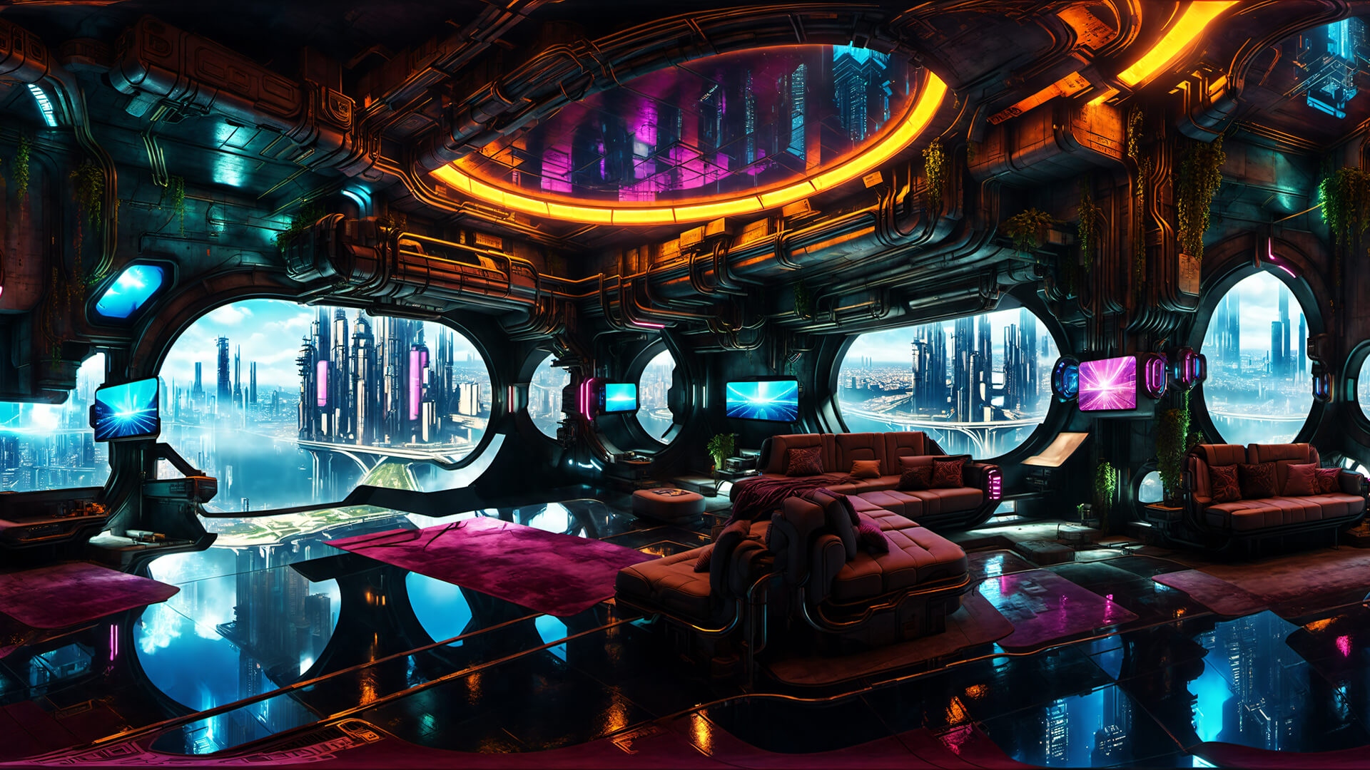 HDRI Cyberpunk Indoor Panoramas - HDR Image by Johny1981