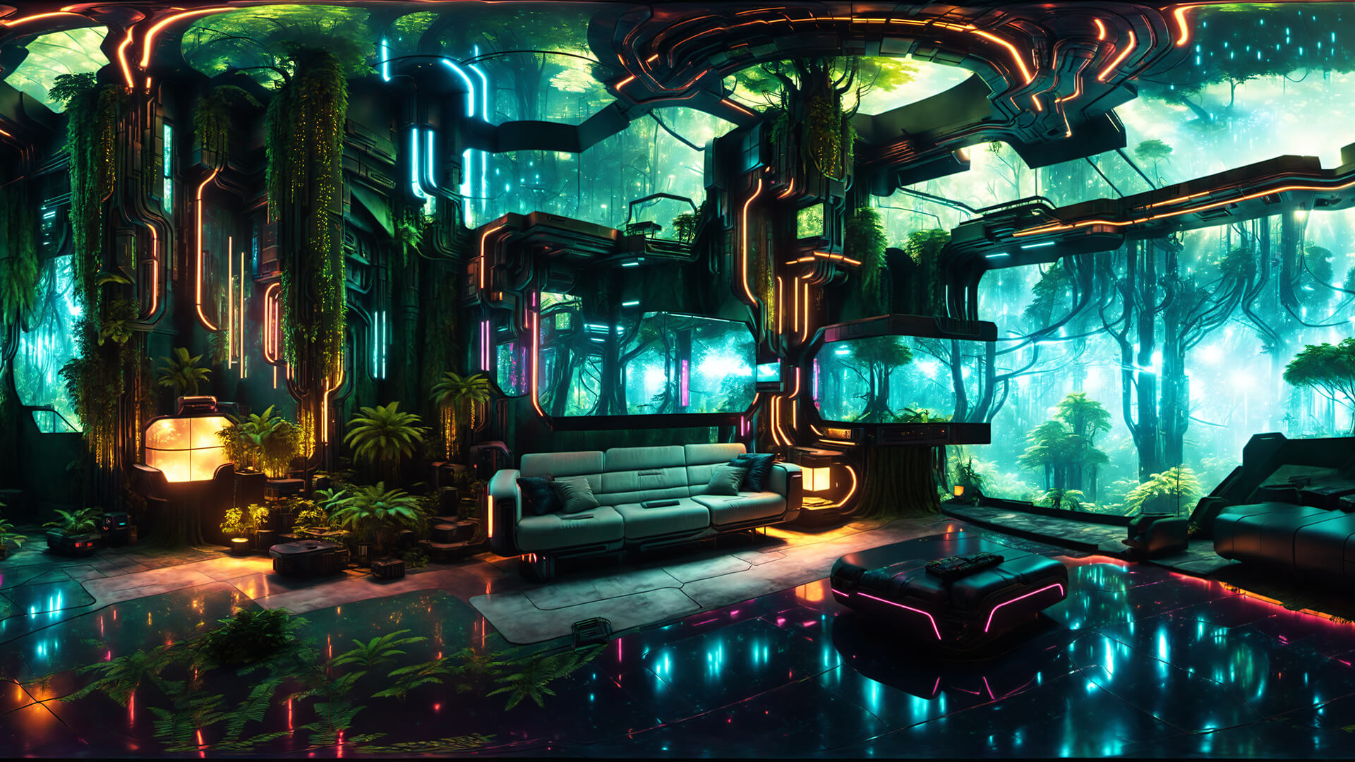 HDRI Cyberpunk Indoor Panoramas - HDR Image by Johny1981