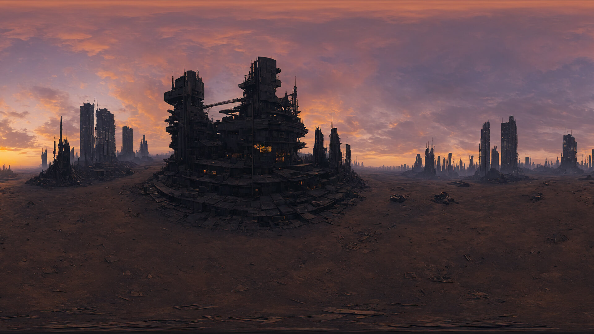HDRI Dystopian Futuristic Wasteland Panoramas - HDR Image by Johny1981