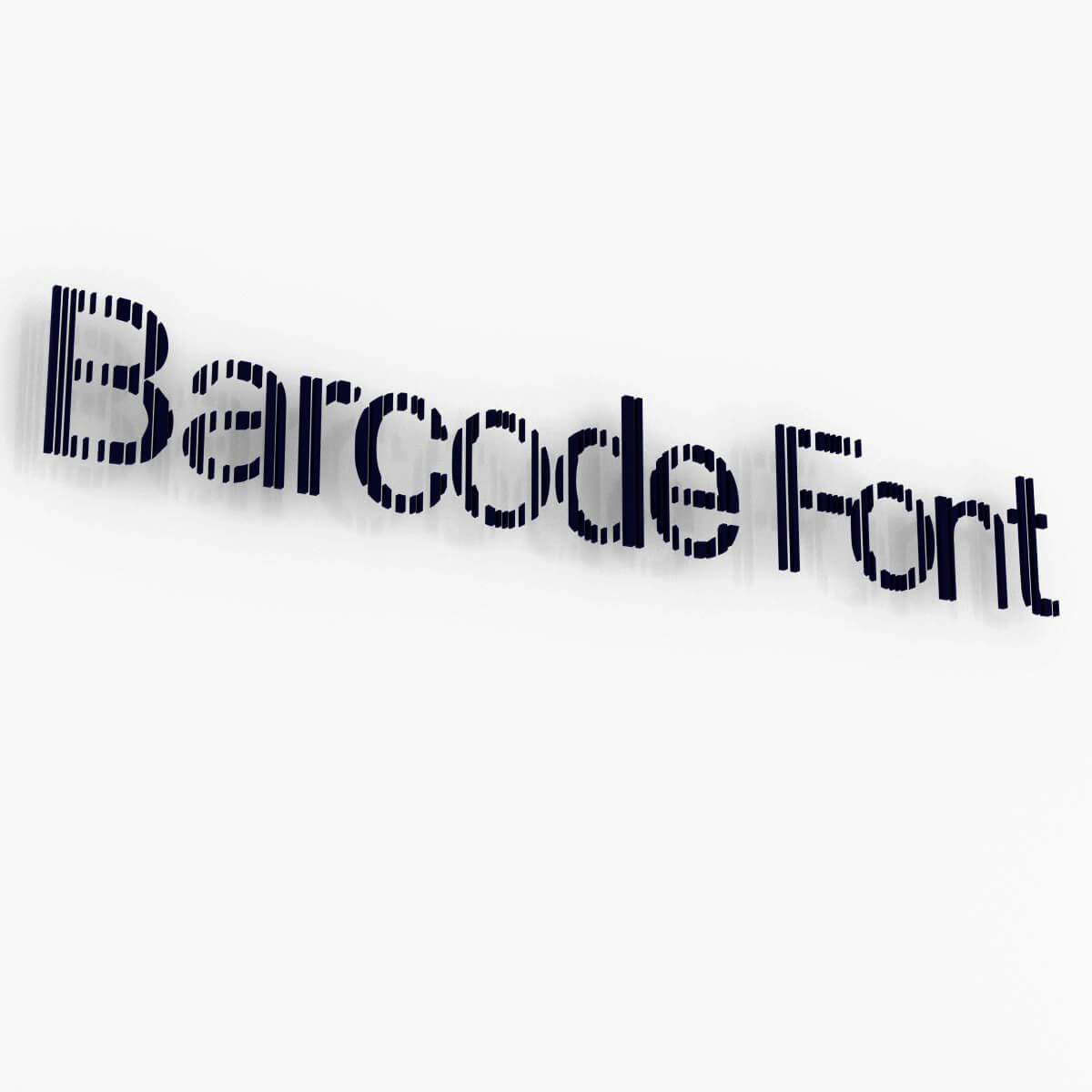 Barcode Font - 3D Model by JonRichardt