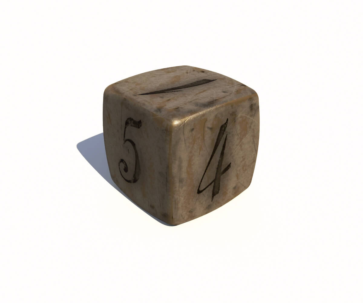 Dice 6 Sided - 3D Model by JonRichardt