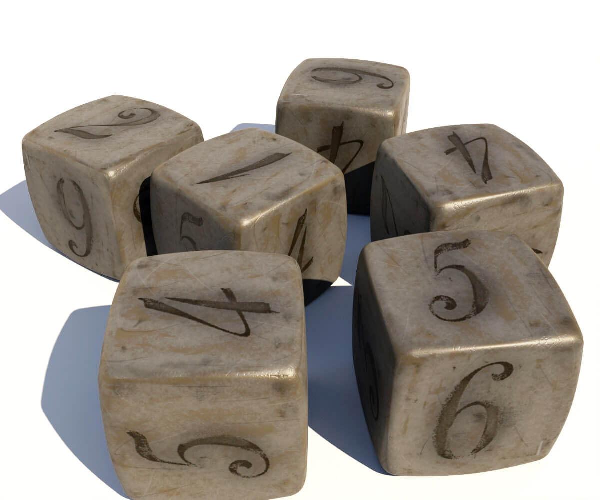 Dice 6 Sided - 3D Model by JonRichardt
