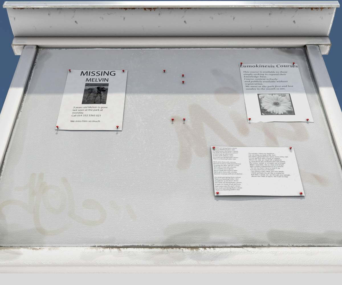 Messages Board - 3D Model by JonRichardt