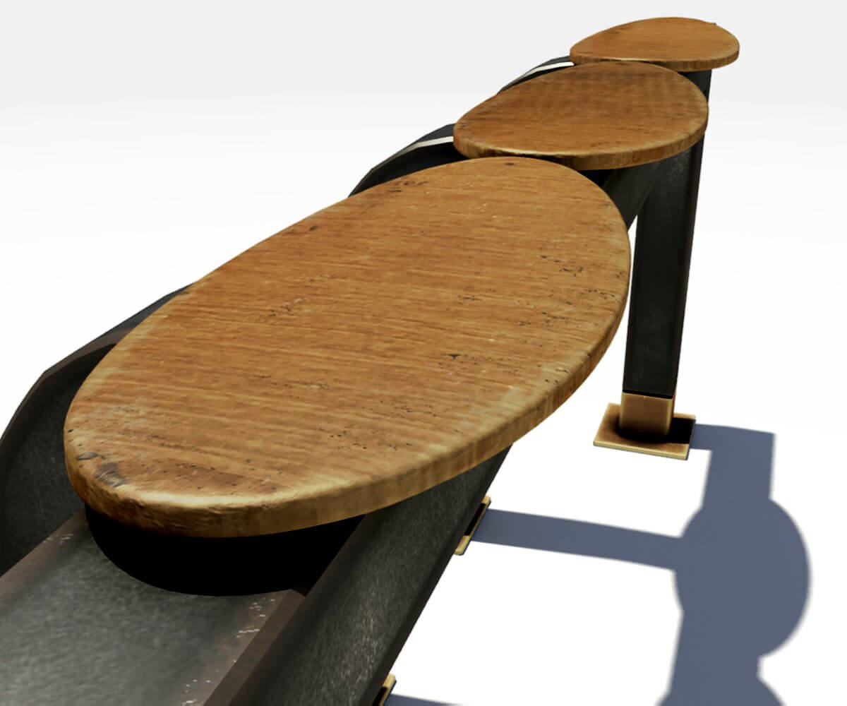 Metal Bench - 3D Model by JonRichardt