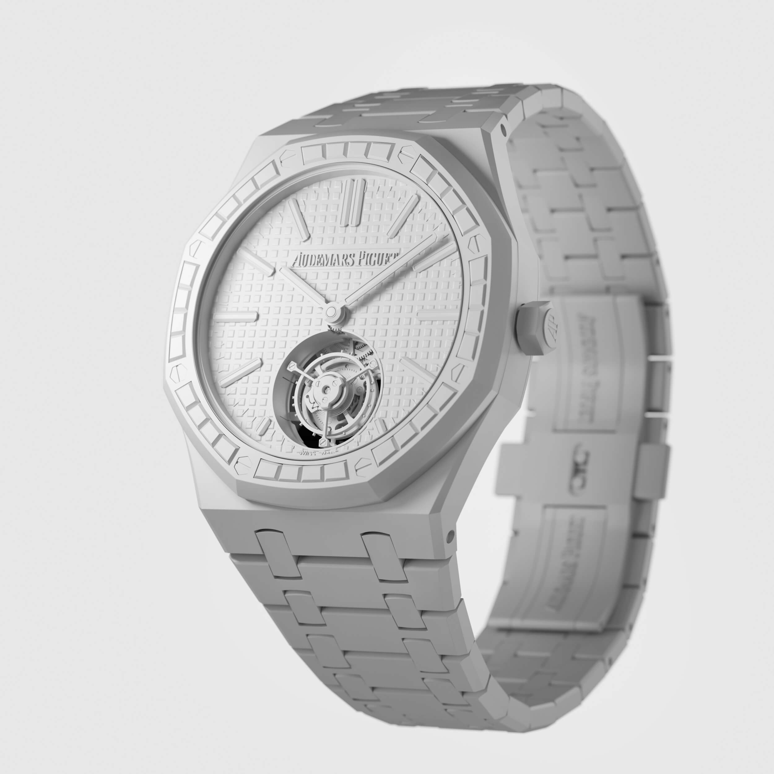 Audemars Piguet Royal Oak Flying Tourbillon White Gold - 3D Model by Jordaki3d