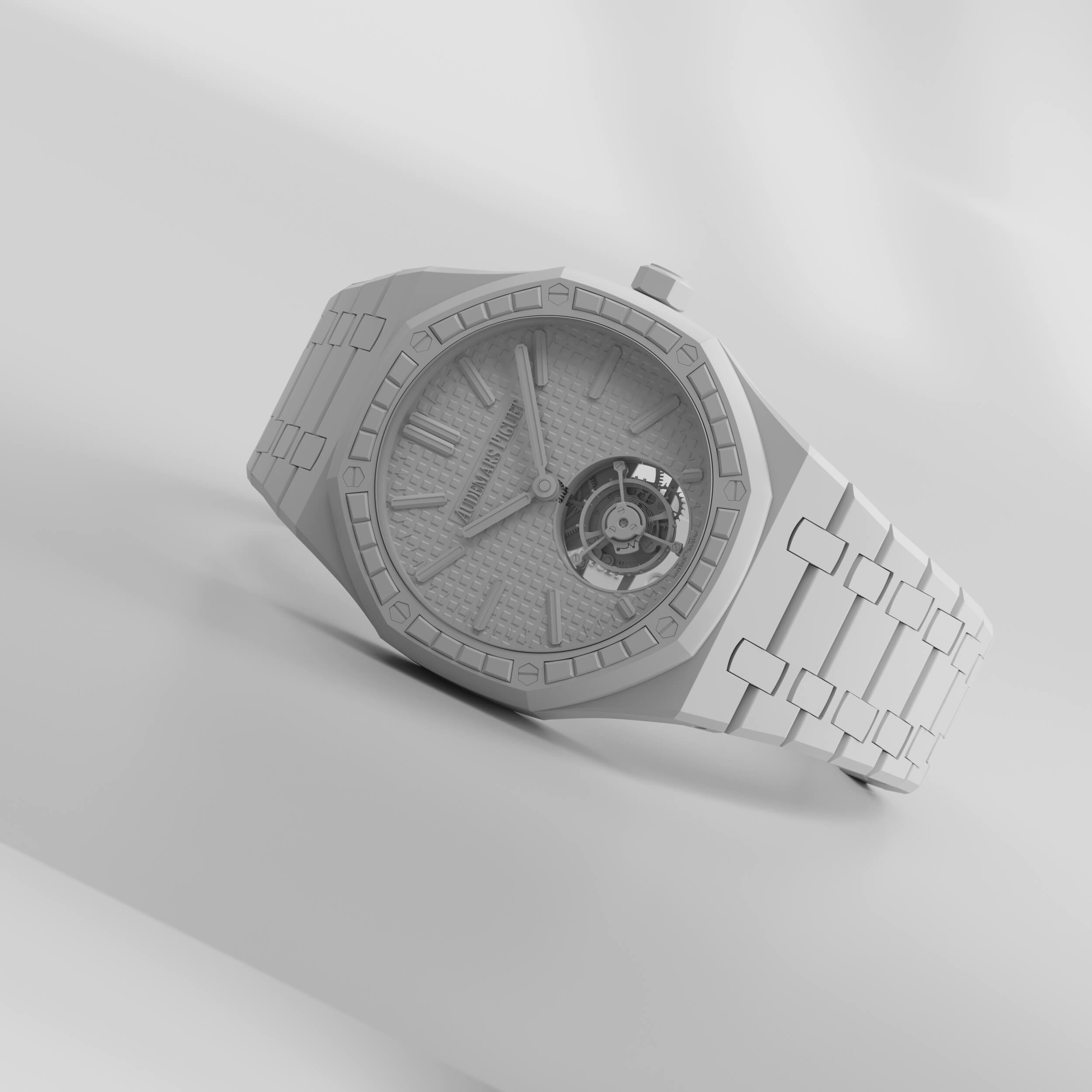 Audemars Piguet Royal Oak Flying Tourbillon White Gold - 3D Model by Jordaki3d