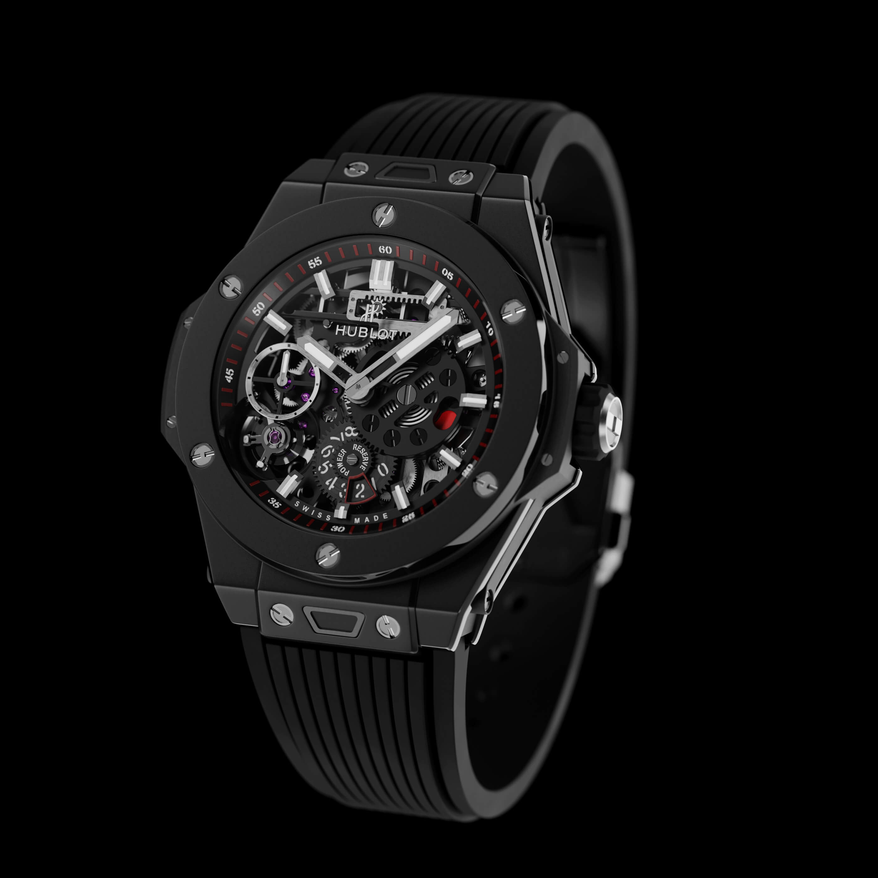 Hublot Meca-10 Black Magic 3D Model by Jordaki3d