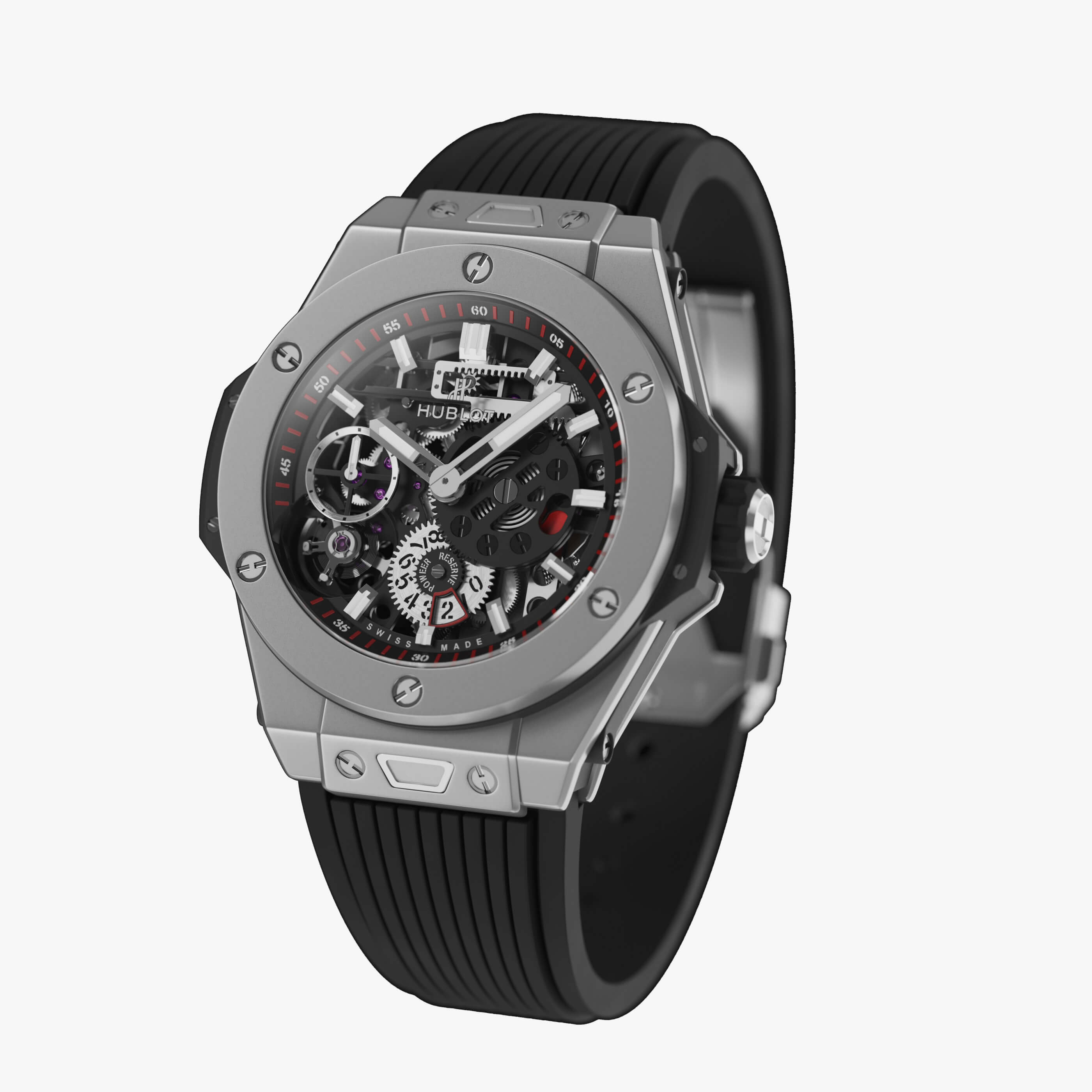 Hublot Meca-10 Titanium 3D Model by Jordaki3d