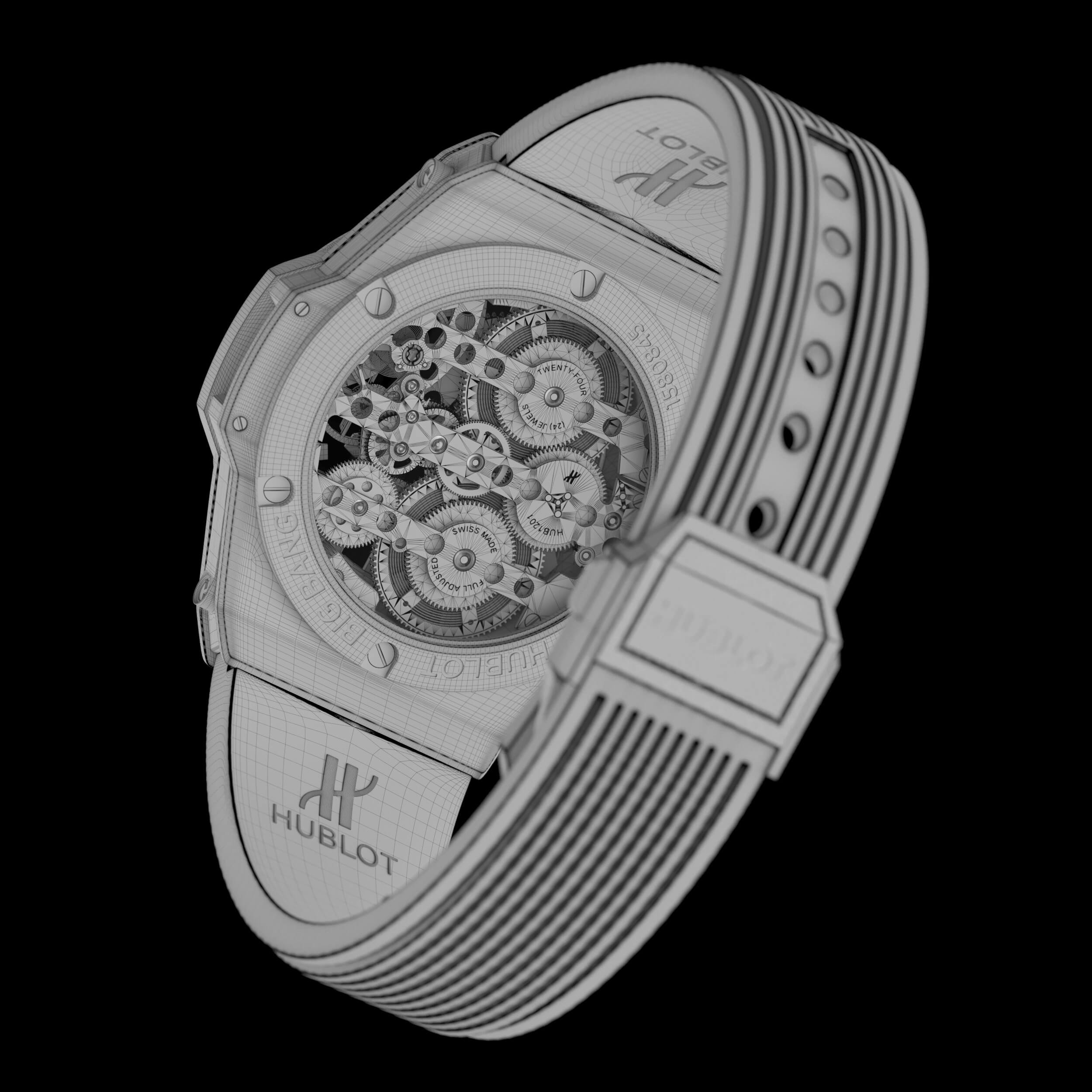 Hublot Meca-10 Titanium 3D Model by Jordaki3d