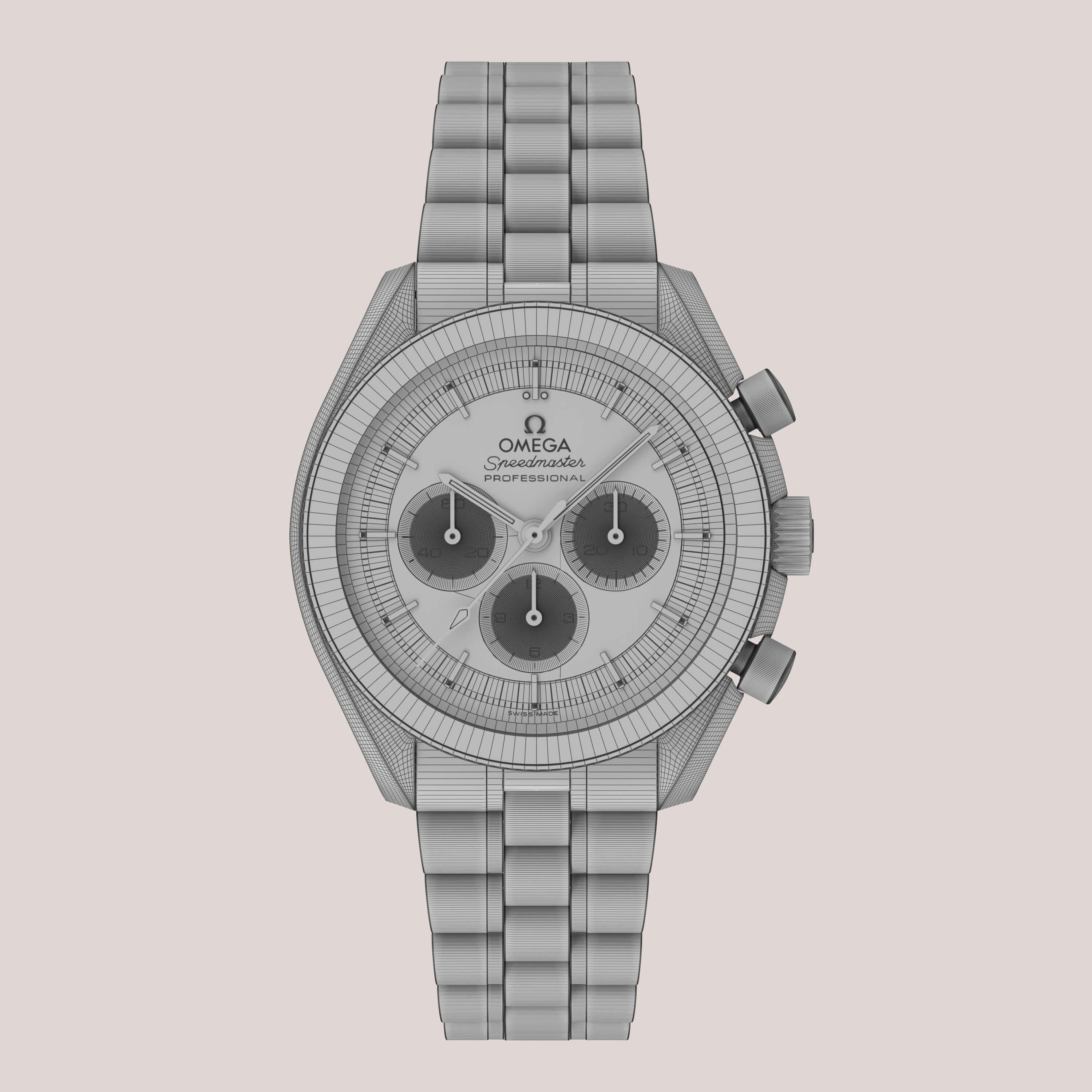 Omega Speedmaster Moonwatch Professional - Gold on Moonshine 3D Model ...