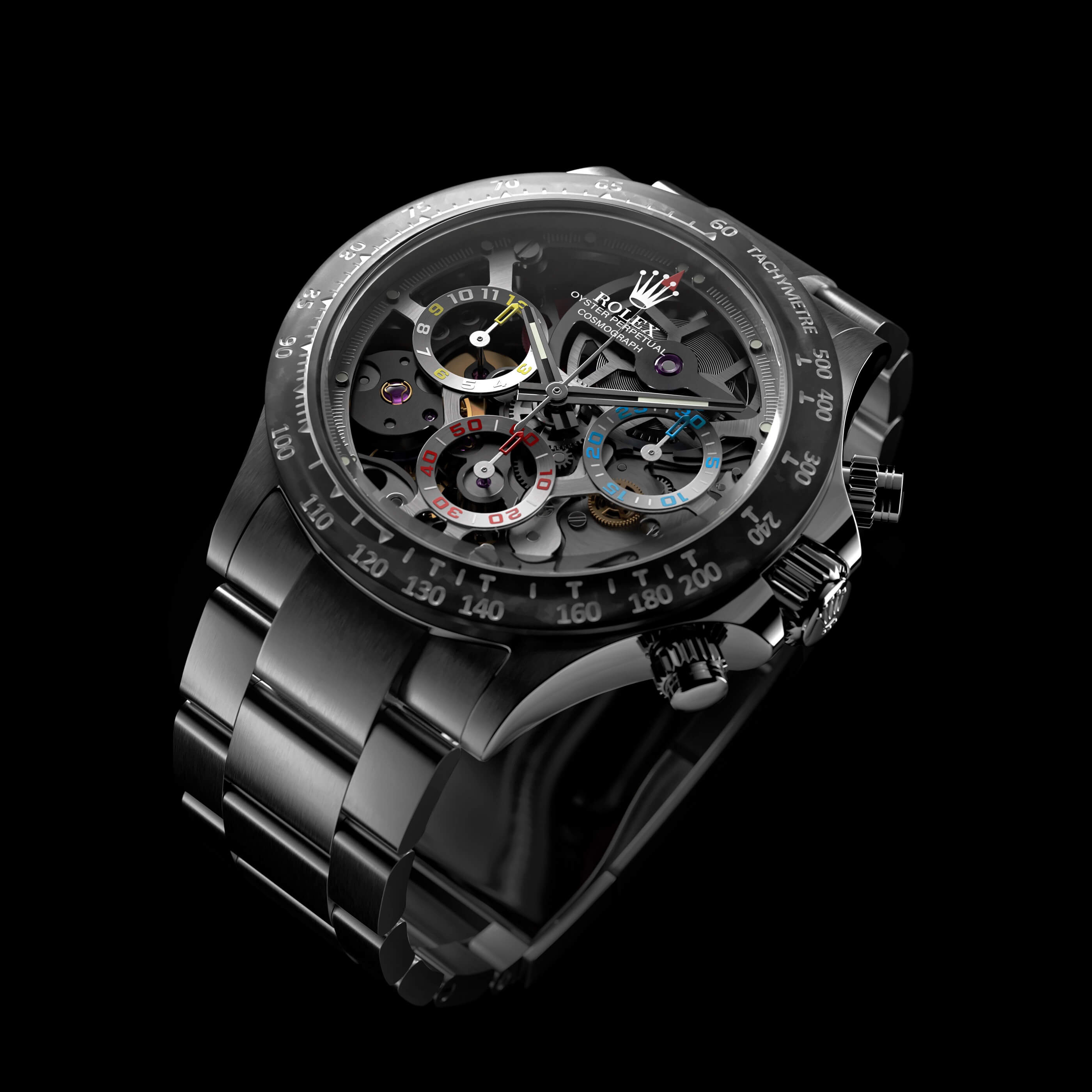 Rolex Daytona Montoya Skeleton 3D Model By Jordaki3d
