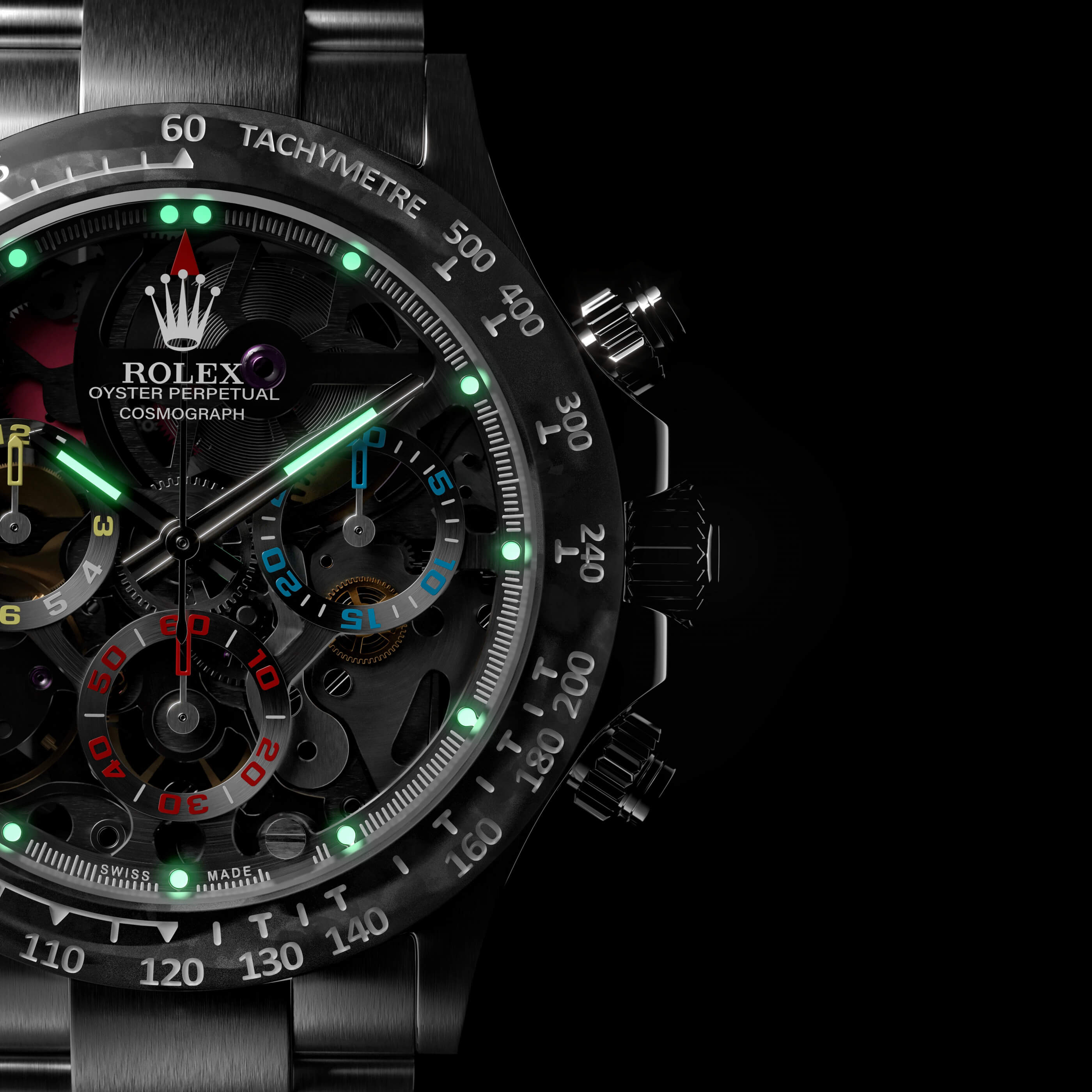 Rolex Daytona Montoya Skeleton - 3D Model by Jordaki3d