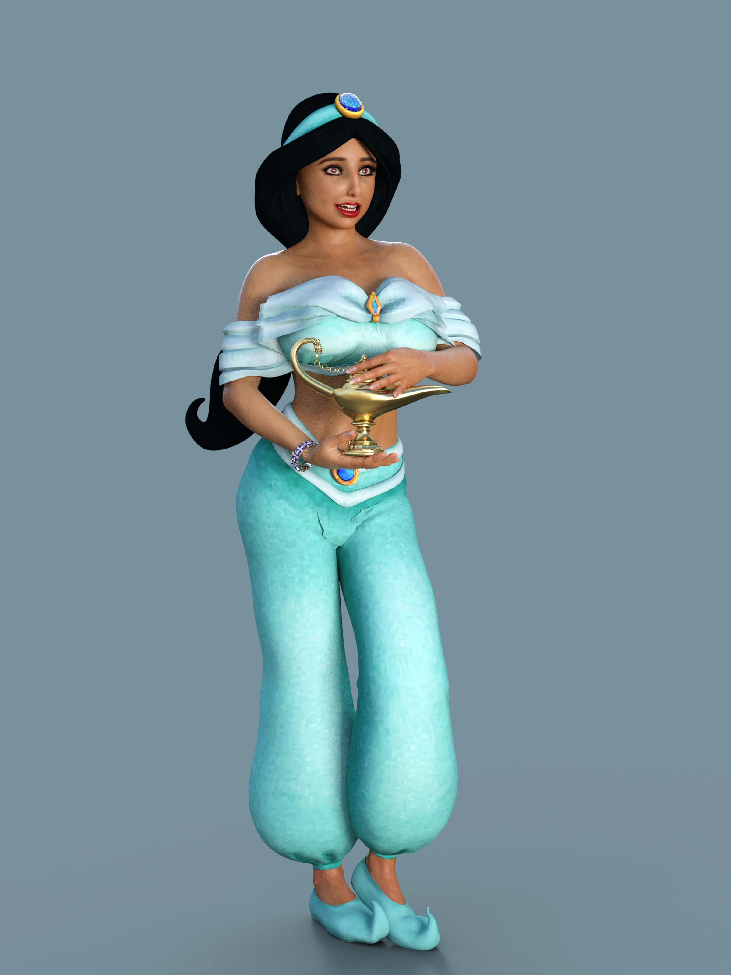 Princess Jasmine from Aladdin 3D Render by jorgon2020