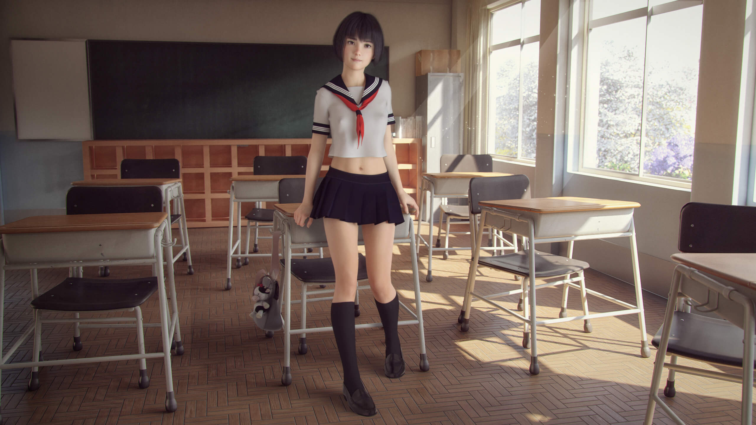 Yumiko 3D Render, Digital Art by JOXIMOON