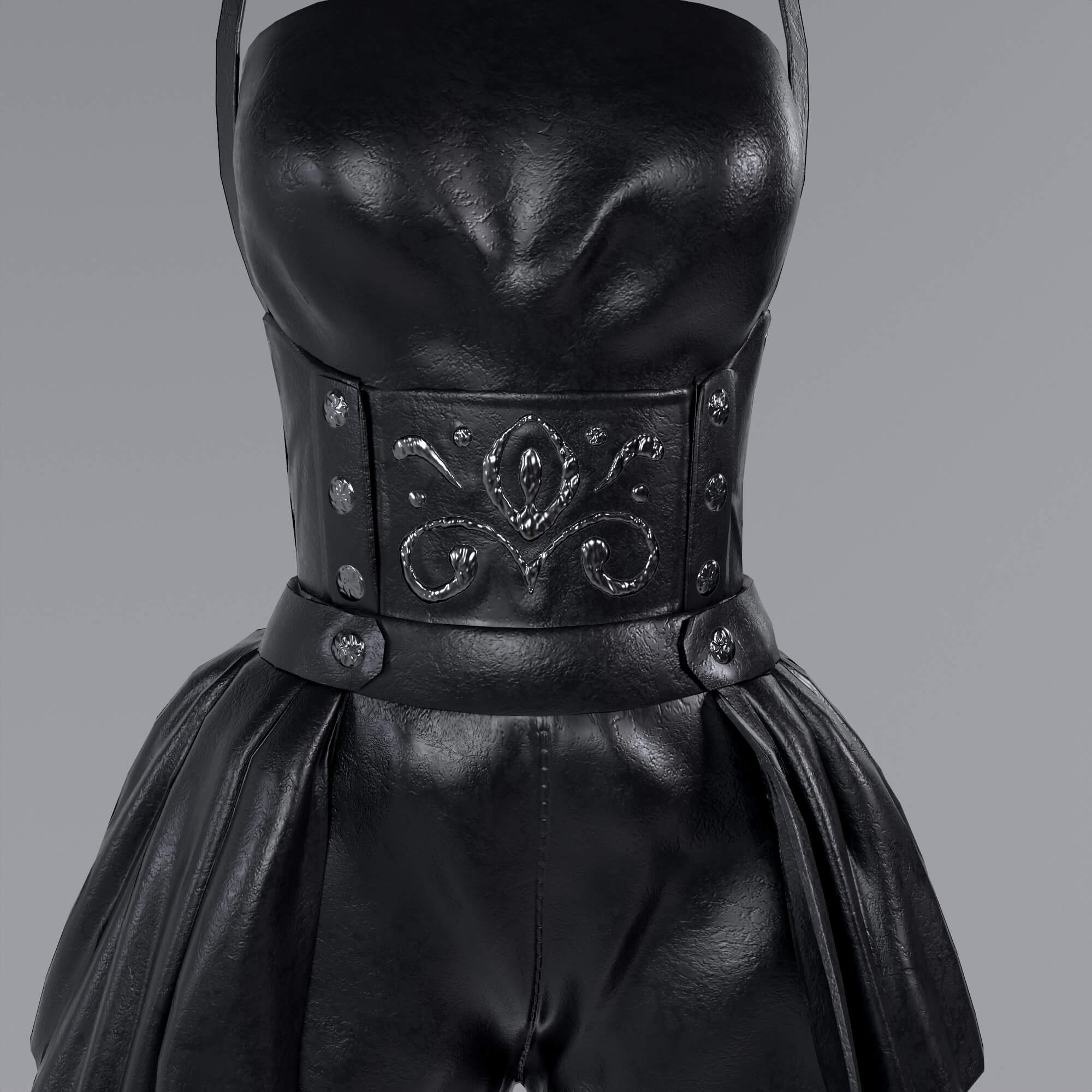 Gothic Lolita Black Jumpsuit Dress with Bloomers Shorts - 3D Model by ...