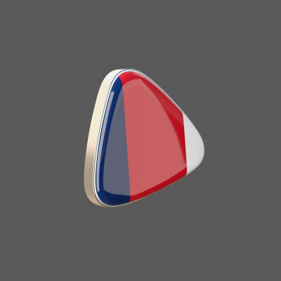 France Flag Icon - 3D Model by js3dcreative