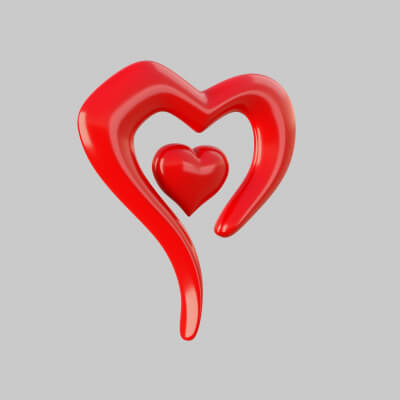 Heart Icon V03 - 3D Model by js3dcreative