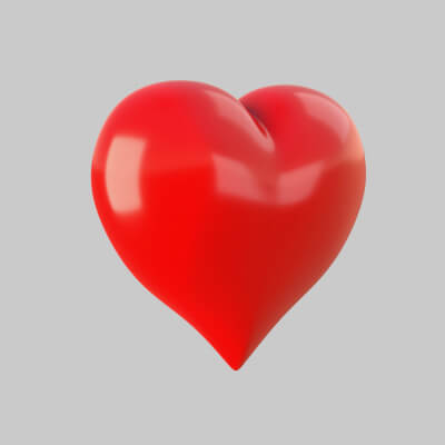 Heart Icon V25 - 3D Model by js3dcreative