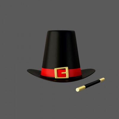 Magic Hat V3 - 3D Model by js3dcreative
