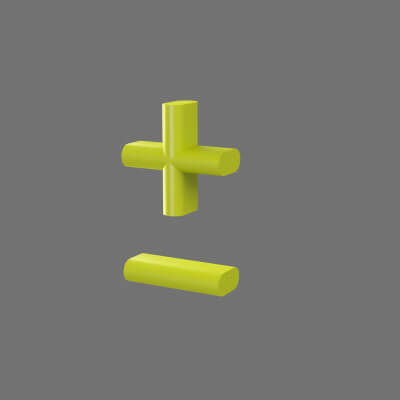 Plus Minus 3D Model by js3dcreative