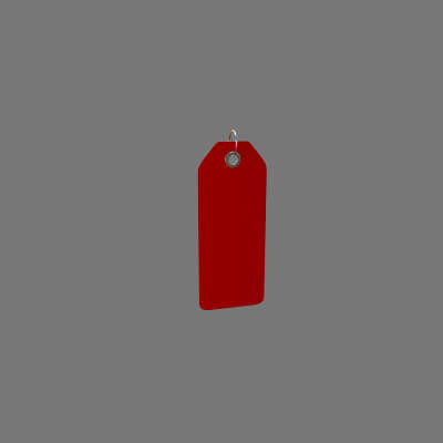 Price Tag 02 Red - 3D Model by js3dcreative