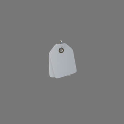 Price Tags Double White - 3D Model by js3dcreative