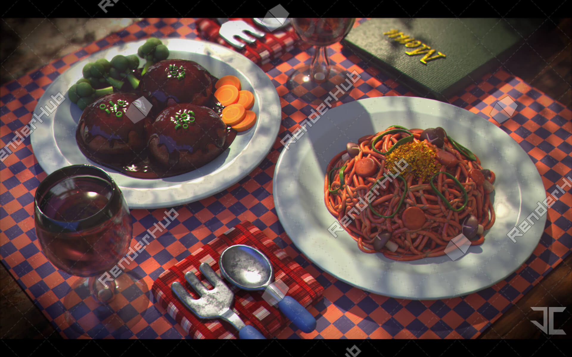 3D Stylized Toon Food Renders - Stock Image by JuanChee