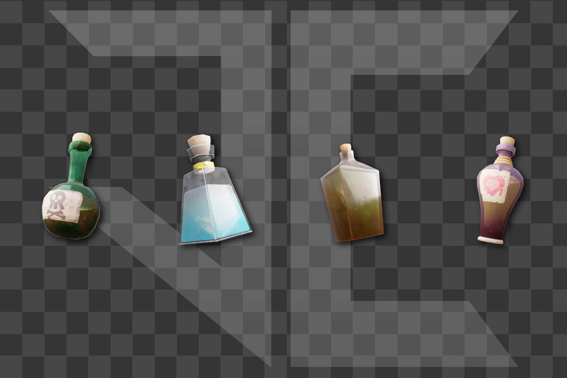 Asset Pack Vol 1 - Bottles 3D Model by JuanChee