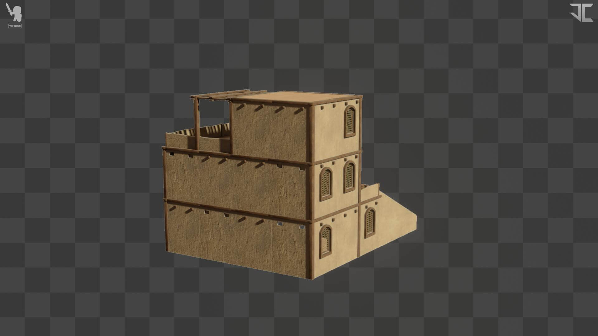 Asset Pack Vol 3 - Modular Desert Building 3D Model by JuanChee